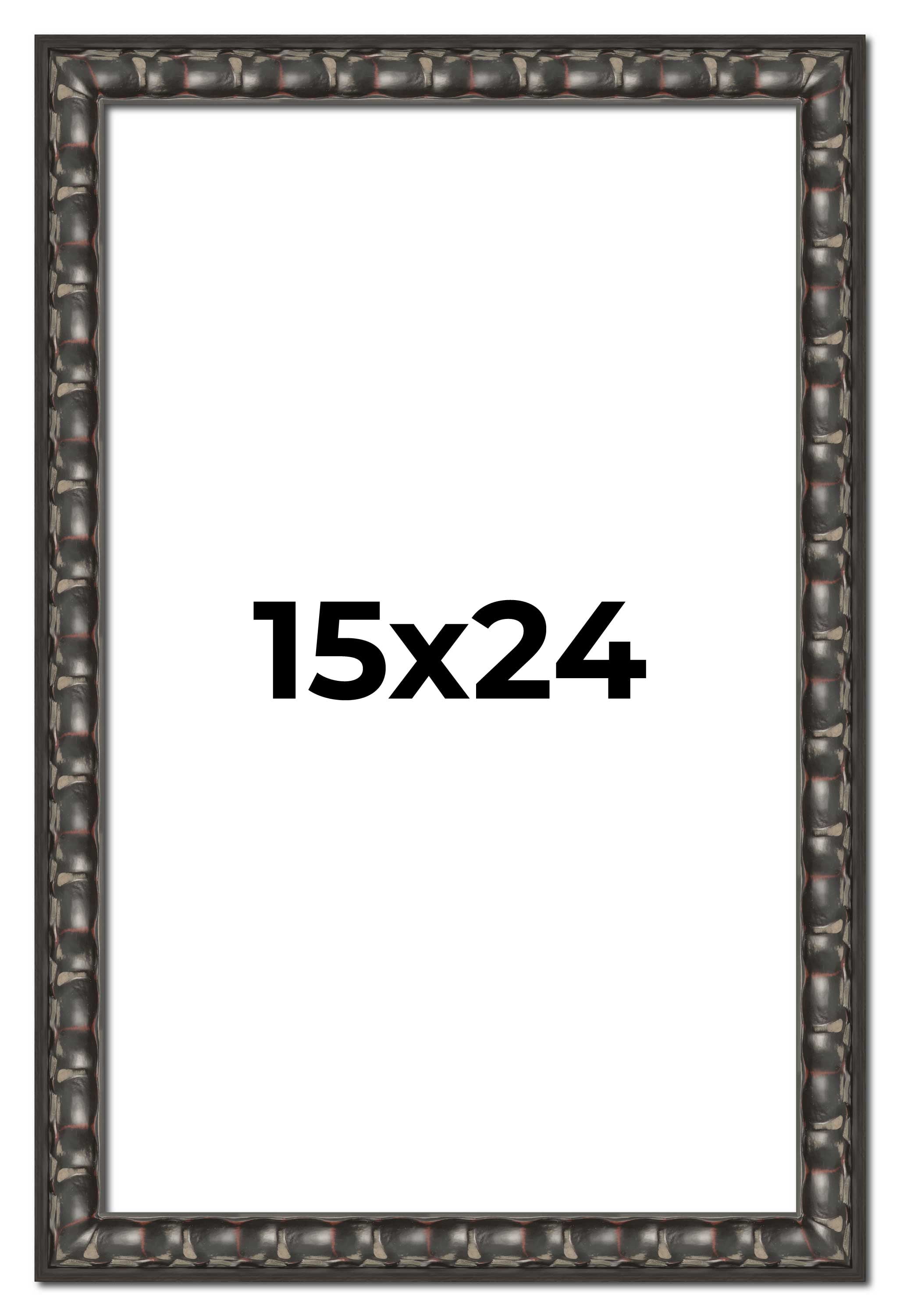 15x24 Frame Black-Brown Medieval Solid Wood Picture Frame | 1.5 Inch ...