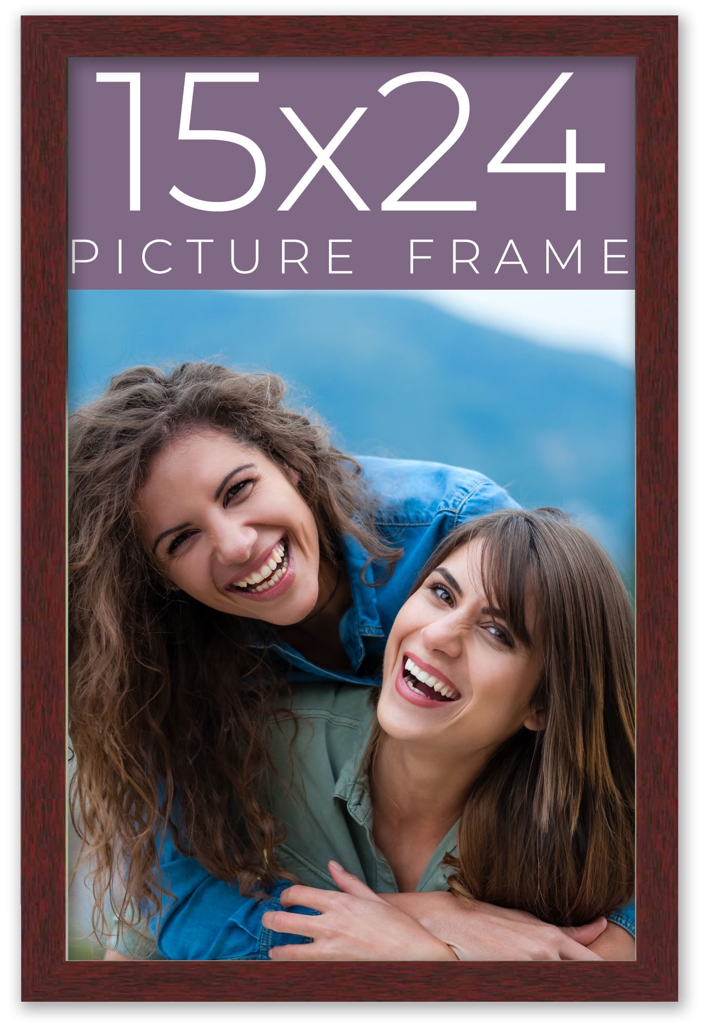 15x24 Frame Brown Solid Wood Picture Frame Width 0.75 Inches | Interior ...