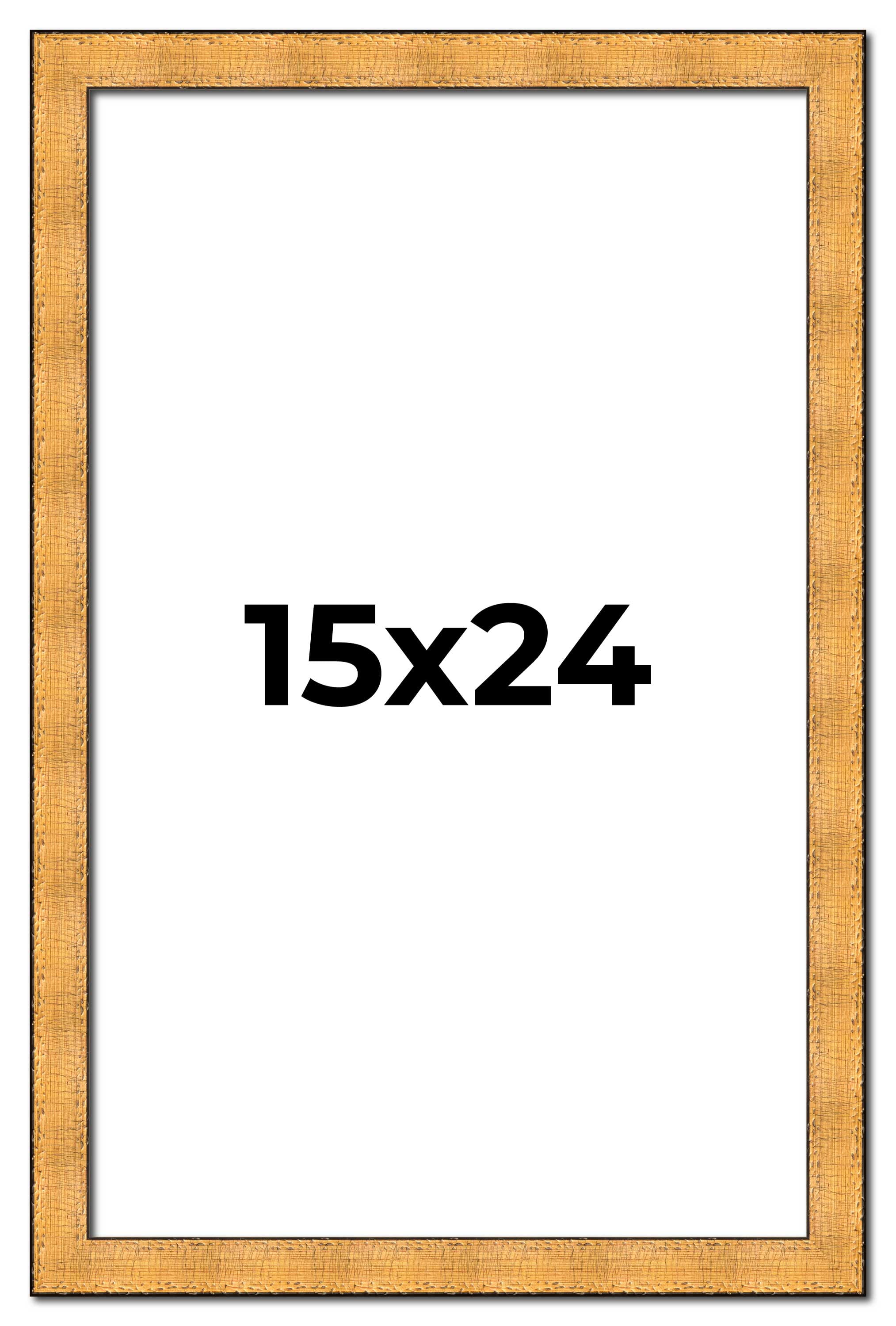 15x24 Frame Gold Rustic Solid Wood Picture Frame | 1.25 Inch Wide ...