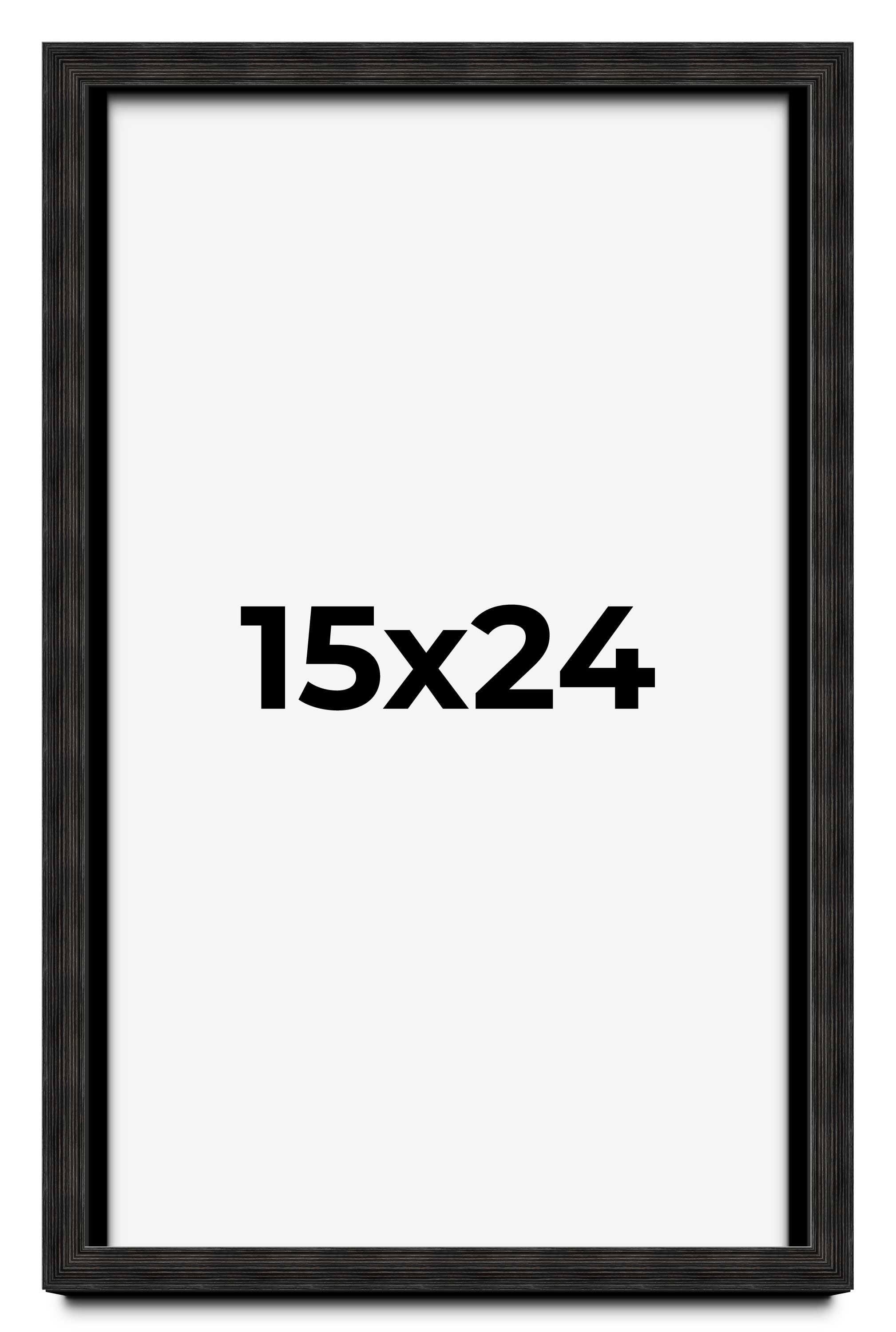 15x24 Shadow Box Black Rustic Barnwood Display Frame | 1.125 Inch Deep ...