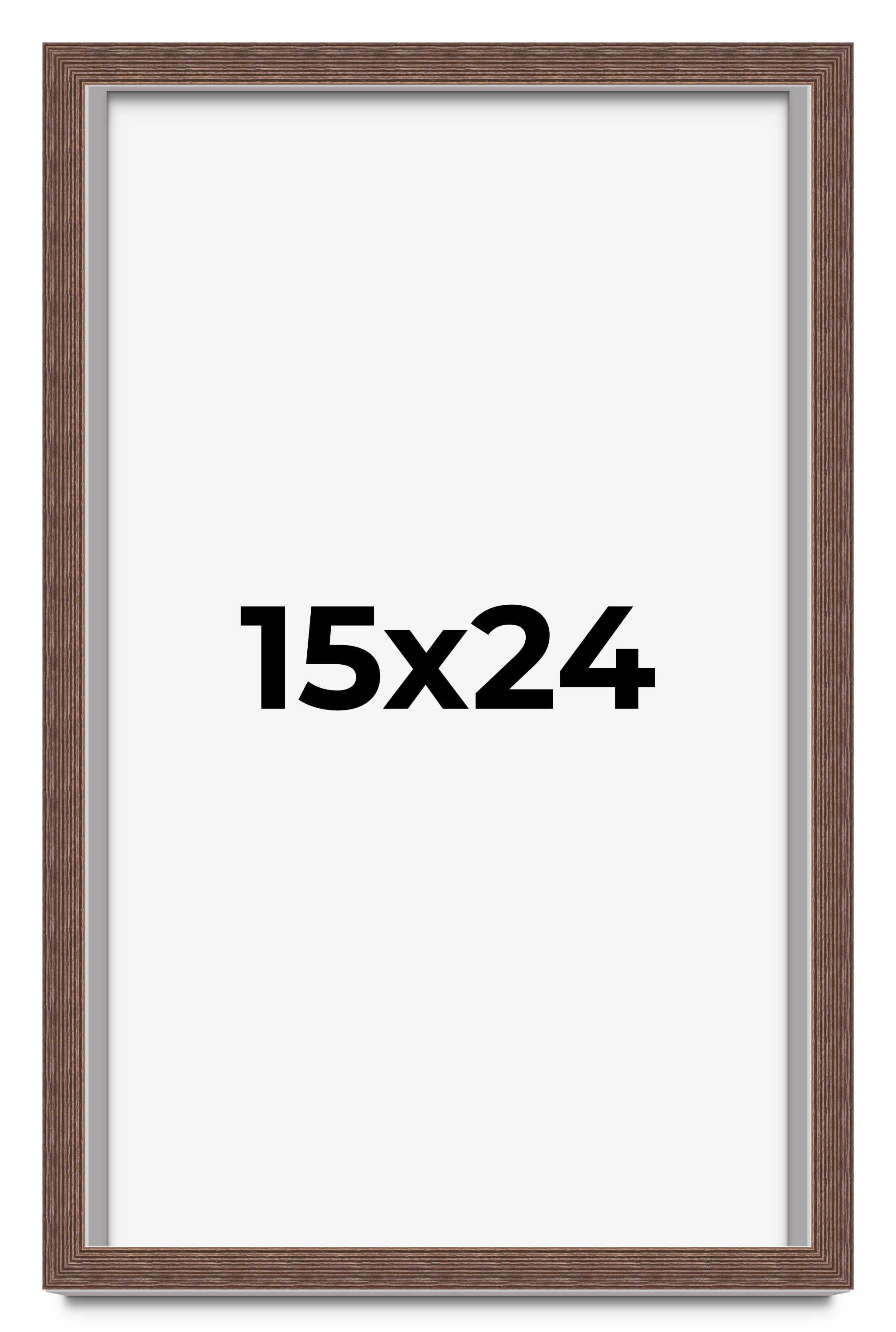 15x24 Shadow Box Frame Brown | 1.125 inches Deep Real Wood Rustic ...