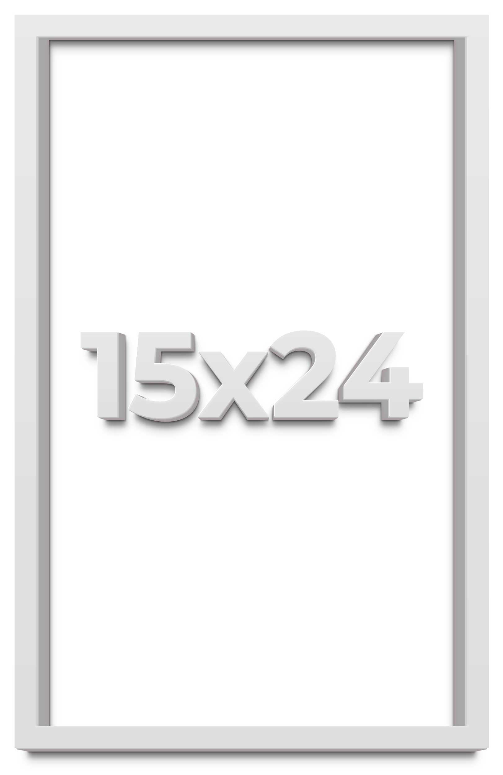 15x24 White Shadowbox Frame - Interior Size 15x24x1.75 Inches - Made to ...