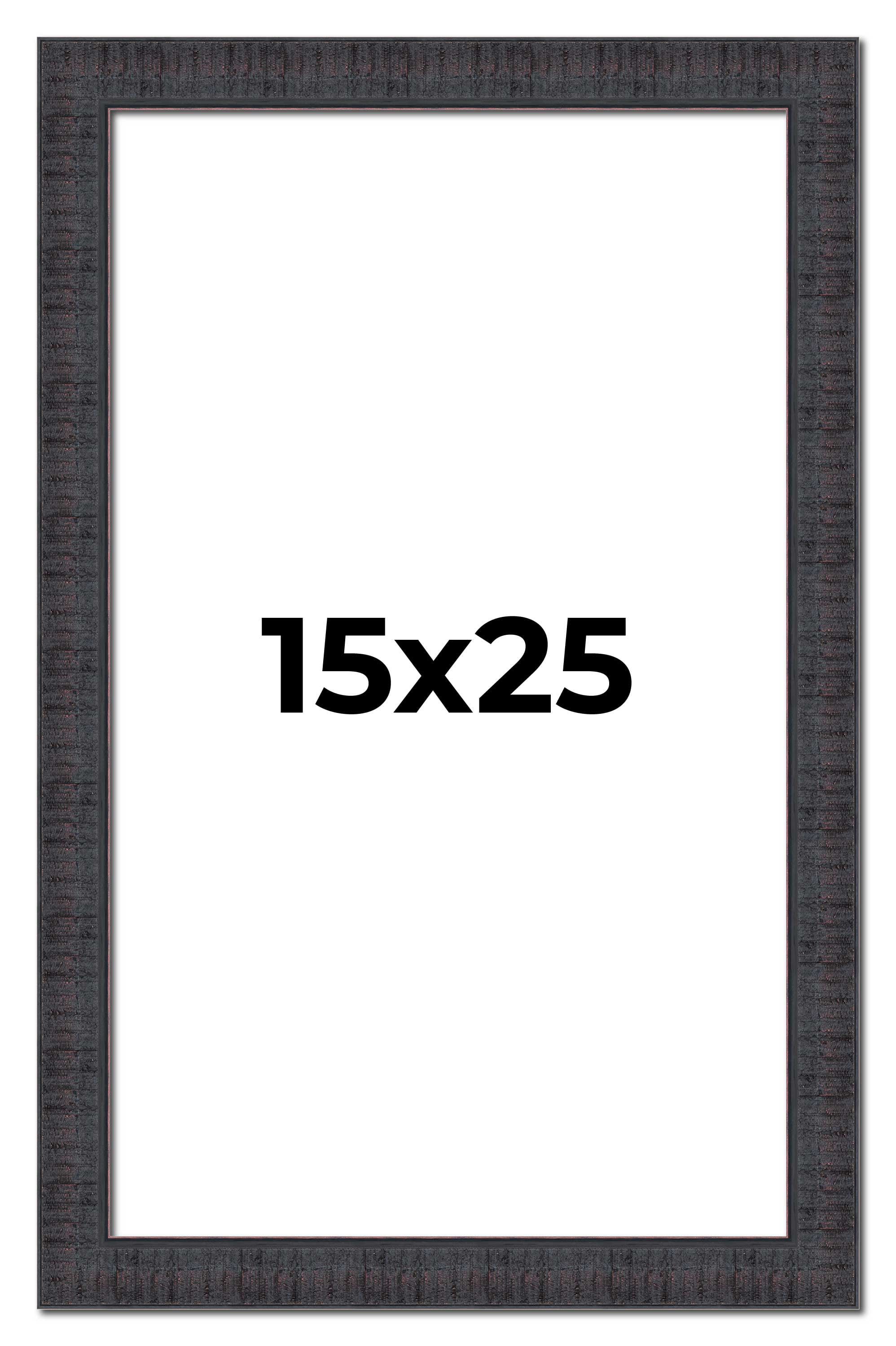 15x25 Frame Brown Rustic Solid Wood Picture Frame 1.5 Inches Wide ...