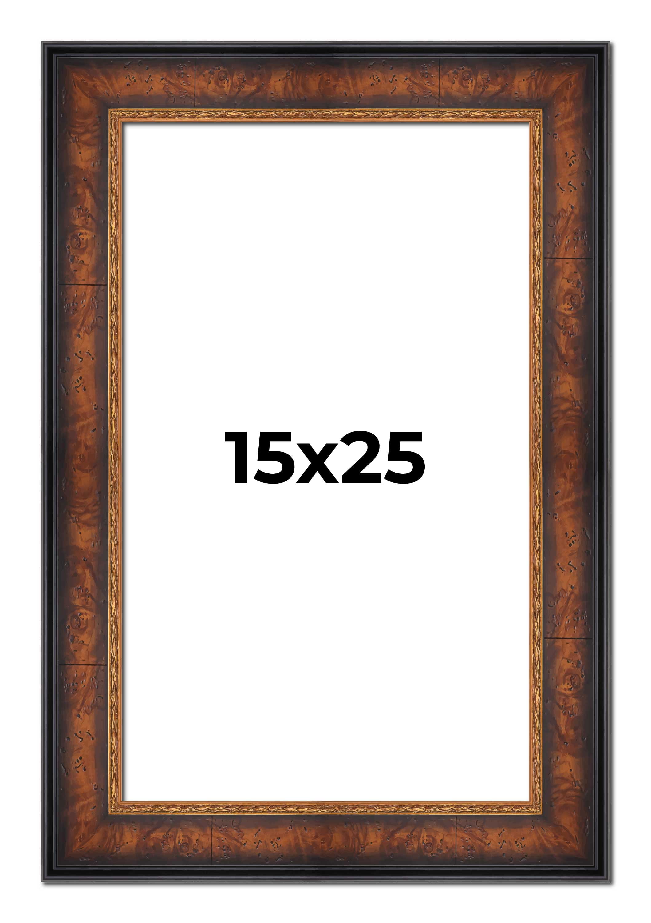 15x25 Frame Brown Walnut Gold Ornate Trim Solid Wood Plein Air Picture ...