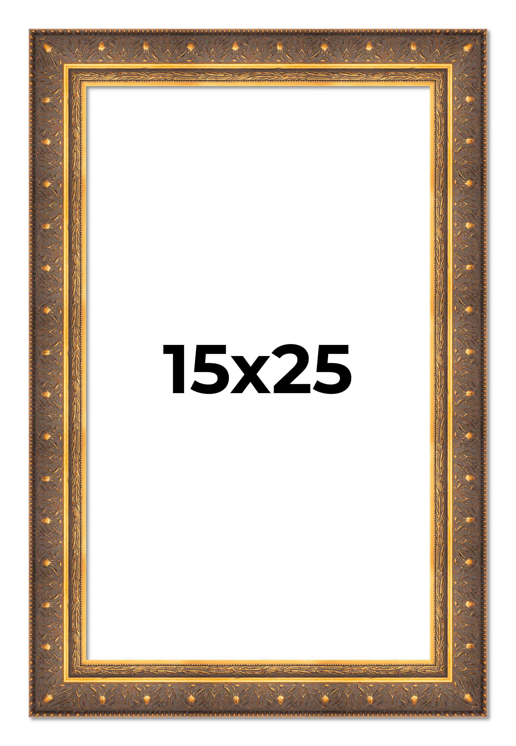 15x25 Frame Vintage Gold Solid Wood Picture Frame | 2.5 Inch Moulding ...