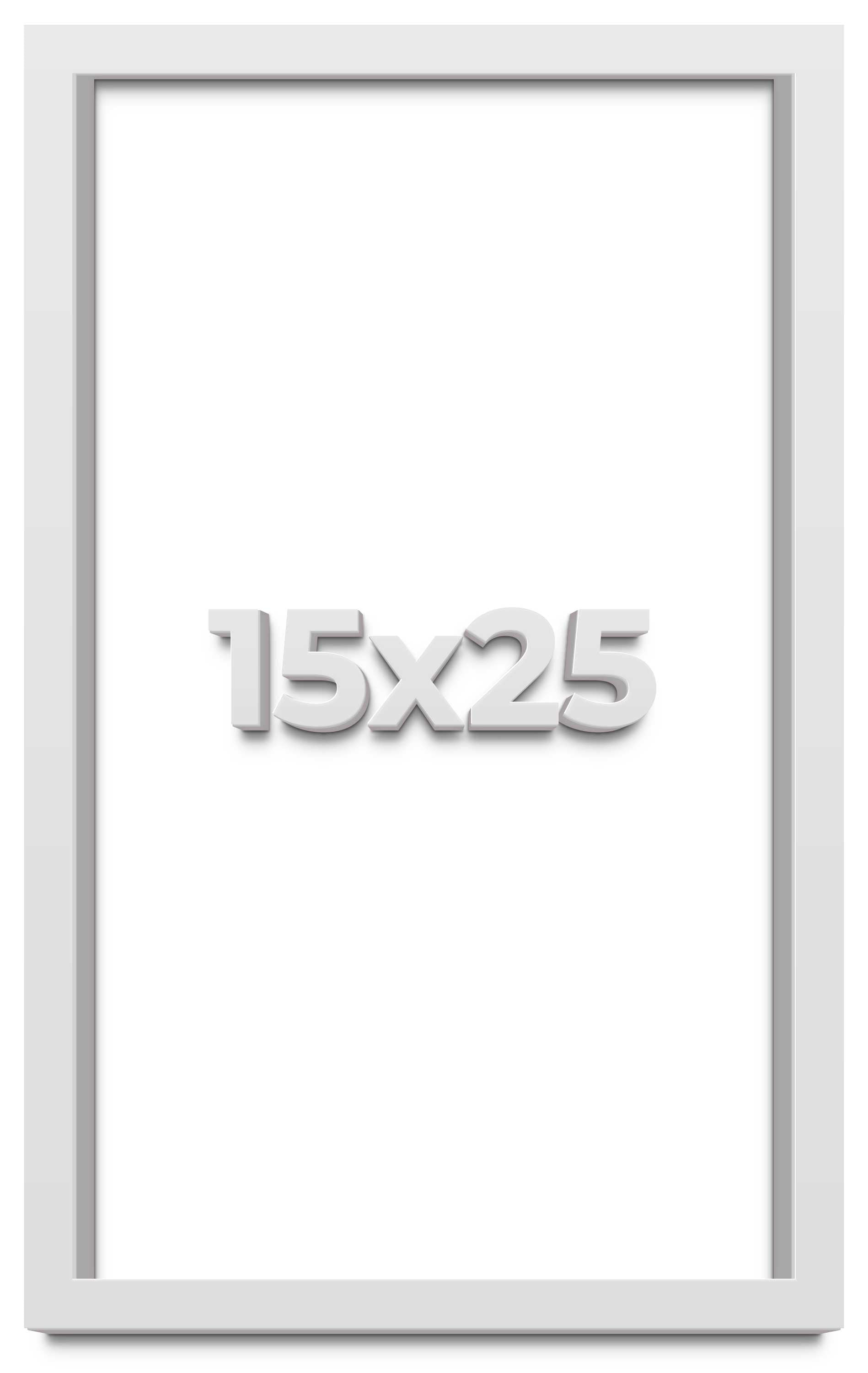 15x25 Shadow Box High Gloss White Display Frame | 1.625 Inches Deep | 1 ...