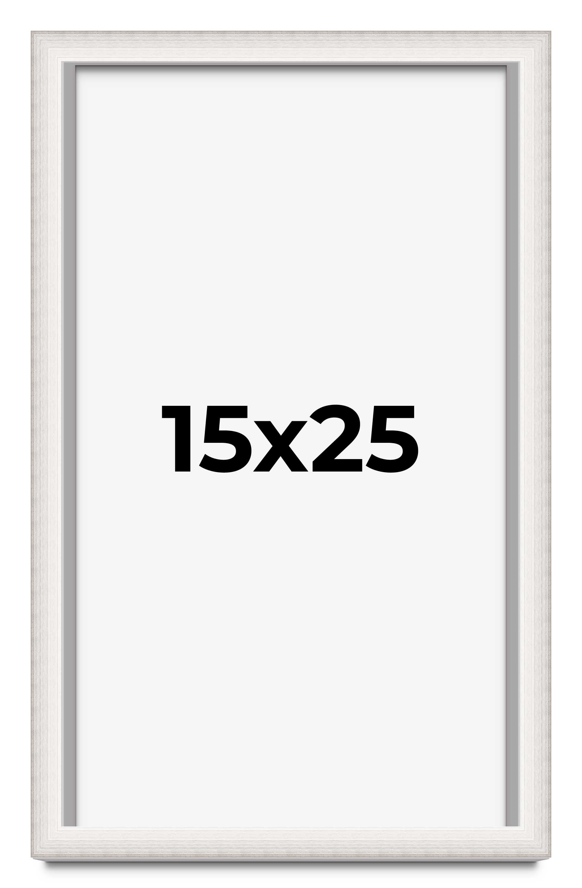15x25 Shadow Box Silver Brushed Striped Display Frame | 1.625 Inches ...