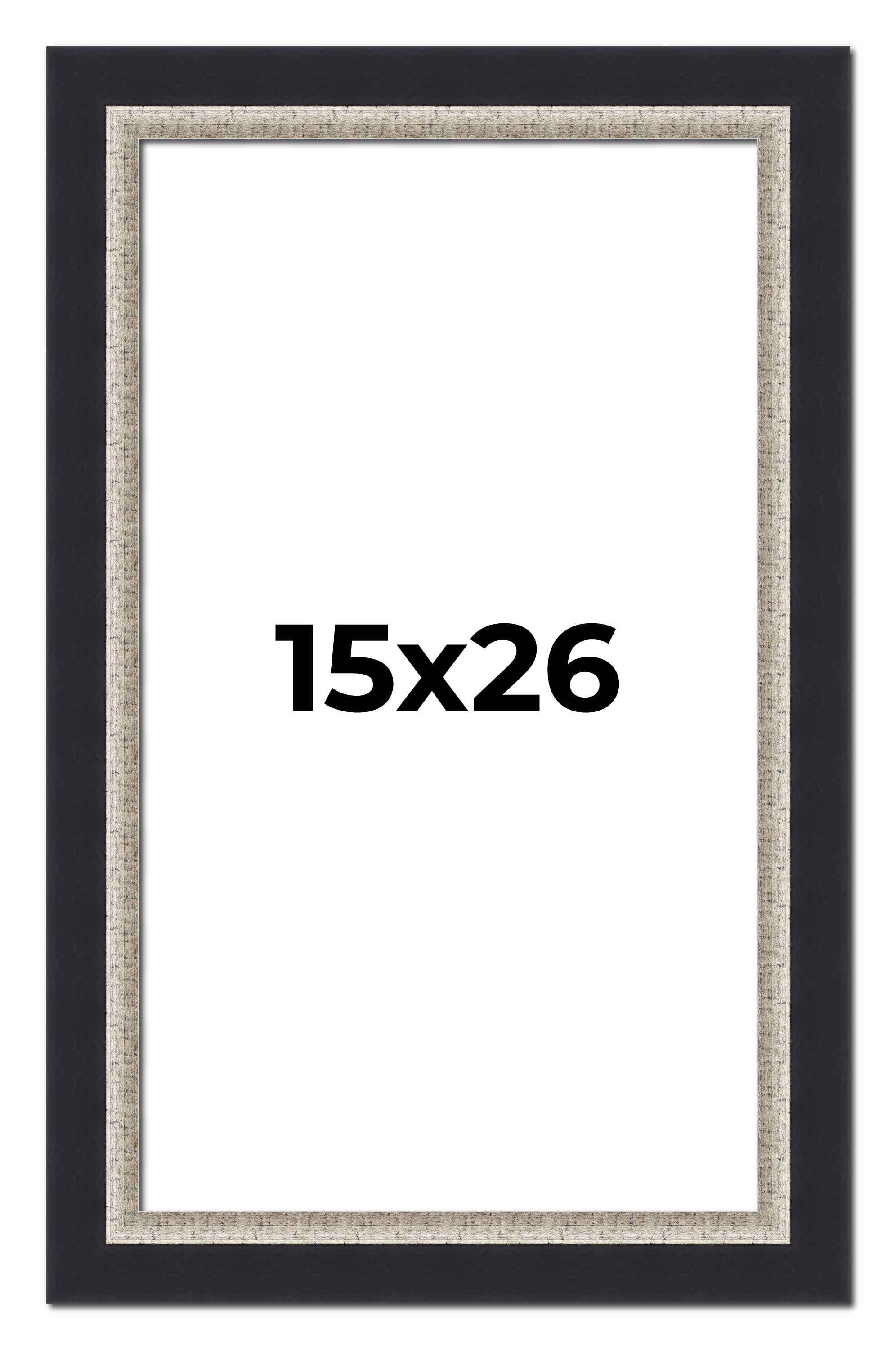 15x26 Frame Black Real Wood Picture Frame Width 2.25 Inches | Interior ...
