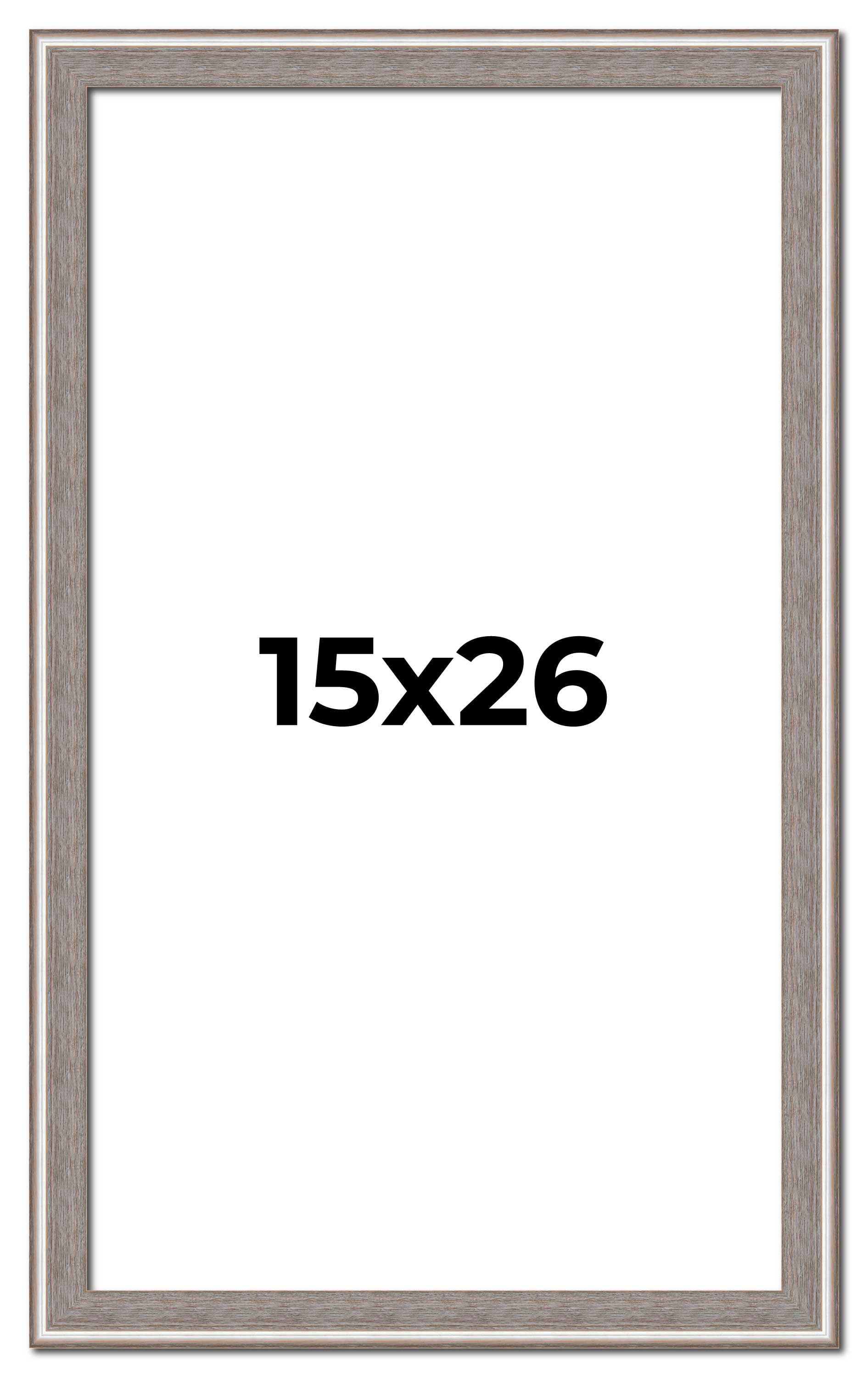 15x26 Frame Grey Real Wood Picture Frame Width 1.25 inches | Interior ...