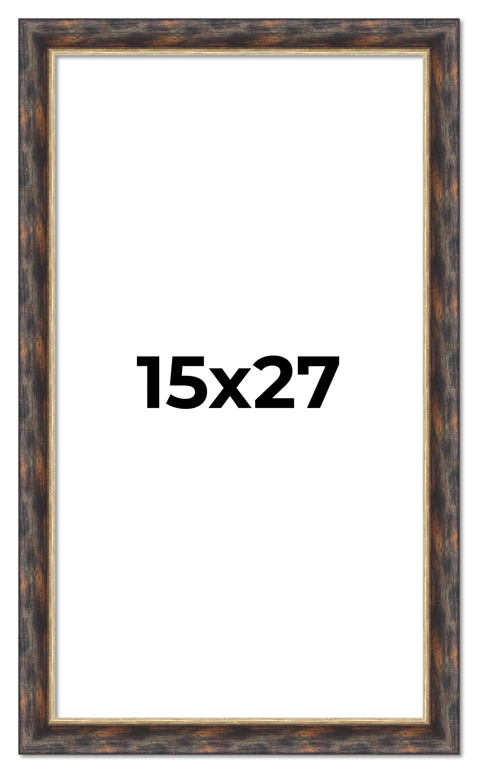 15x27 Frame Gold Real Wood Picture Frame Width 1.5 inches | Interior ...