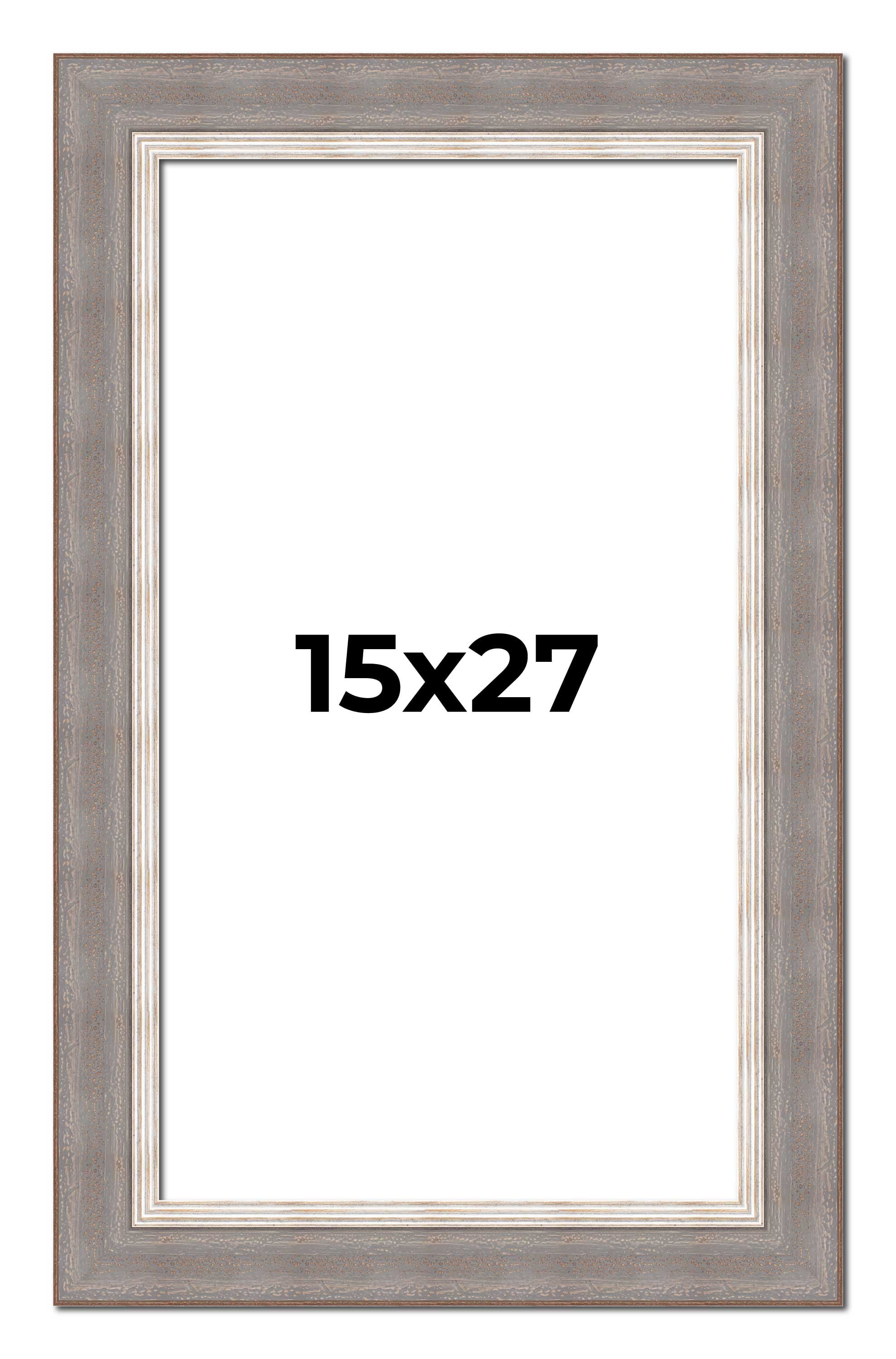 15x27 Frame Grey Real Wood Picture Frame Width 2.75 Inches | Interior ...