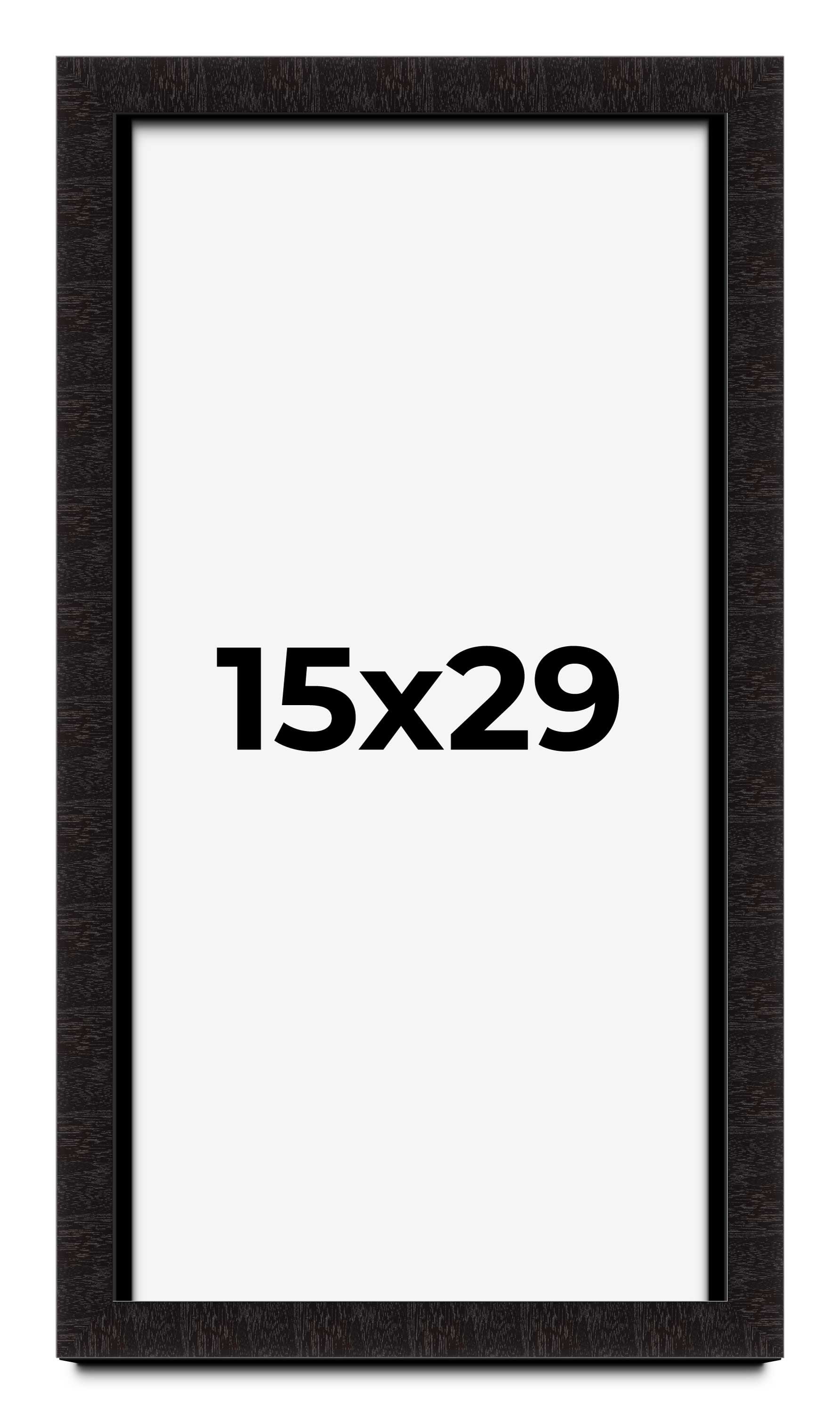 15x29 Shadow Box Black Solid Wood Display Picture Frame | 1 Inch Rabbet ...