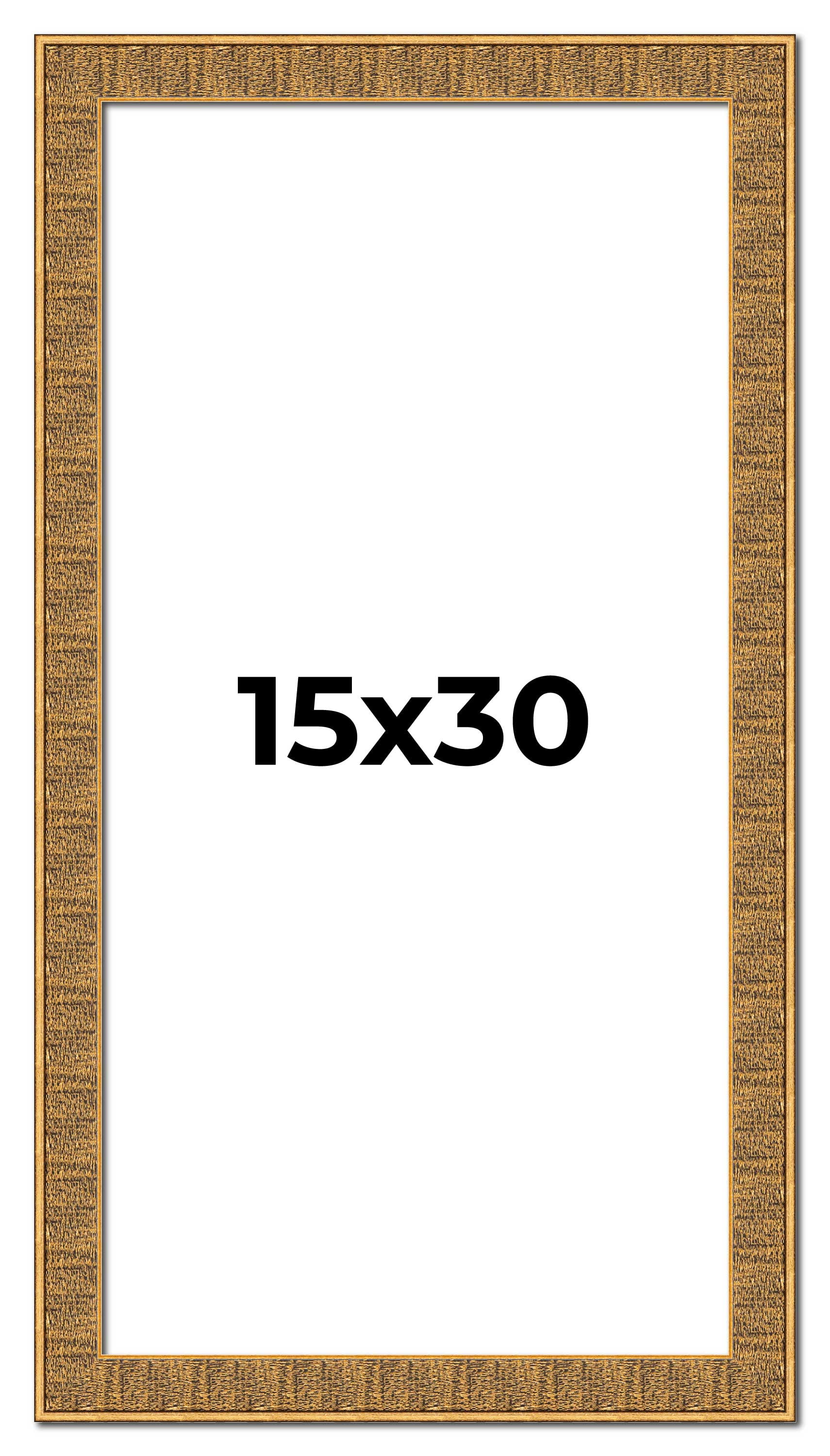 15x30 Frame Black and Gold Distressed Solid Wood Sonoma Picture Frame ...