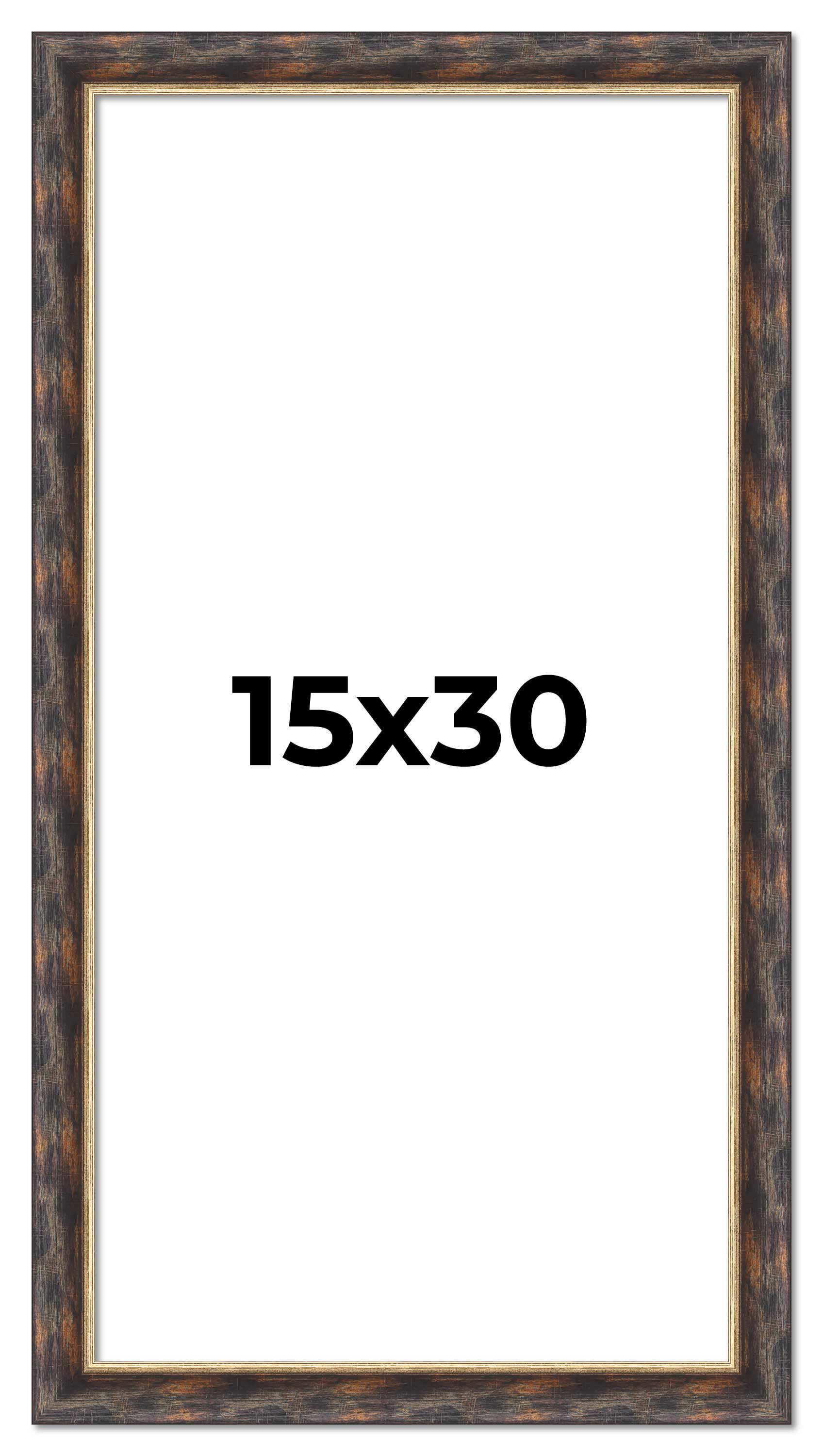 15x30 Frame Gold Real Wood Picture Frame Width 1.5 inches | Interior ...