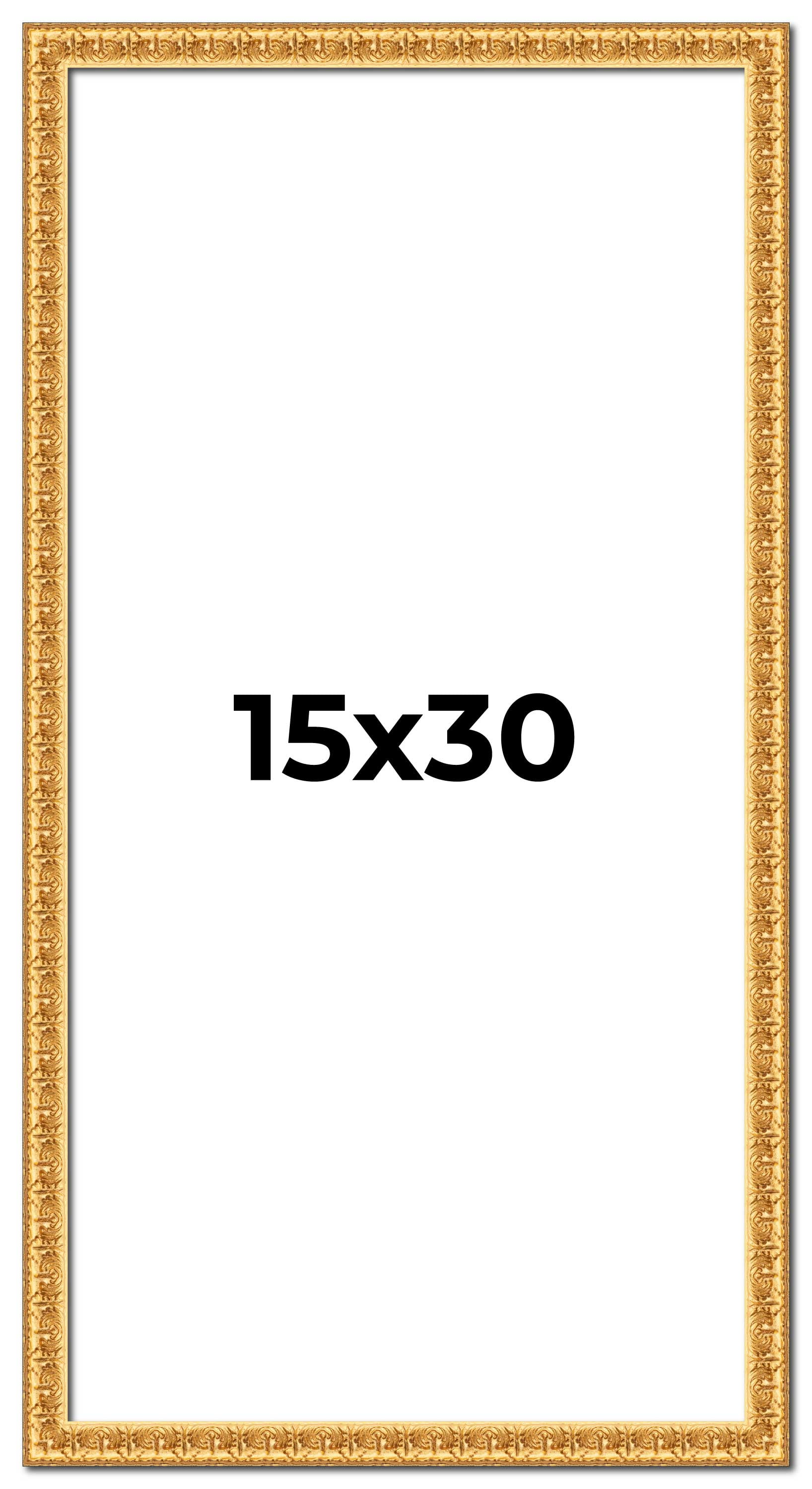 15x30 Frame Gold Real Wood Picture Frame Width 1 inches | Interior ...