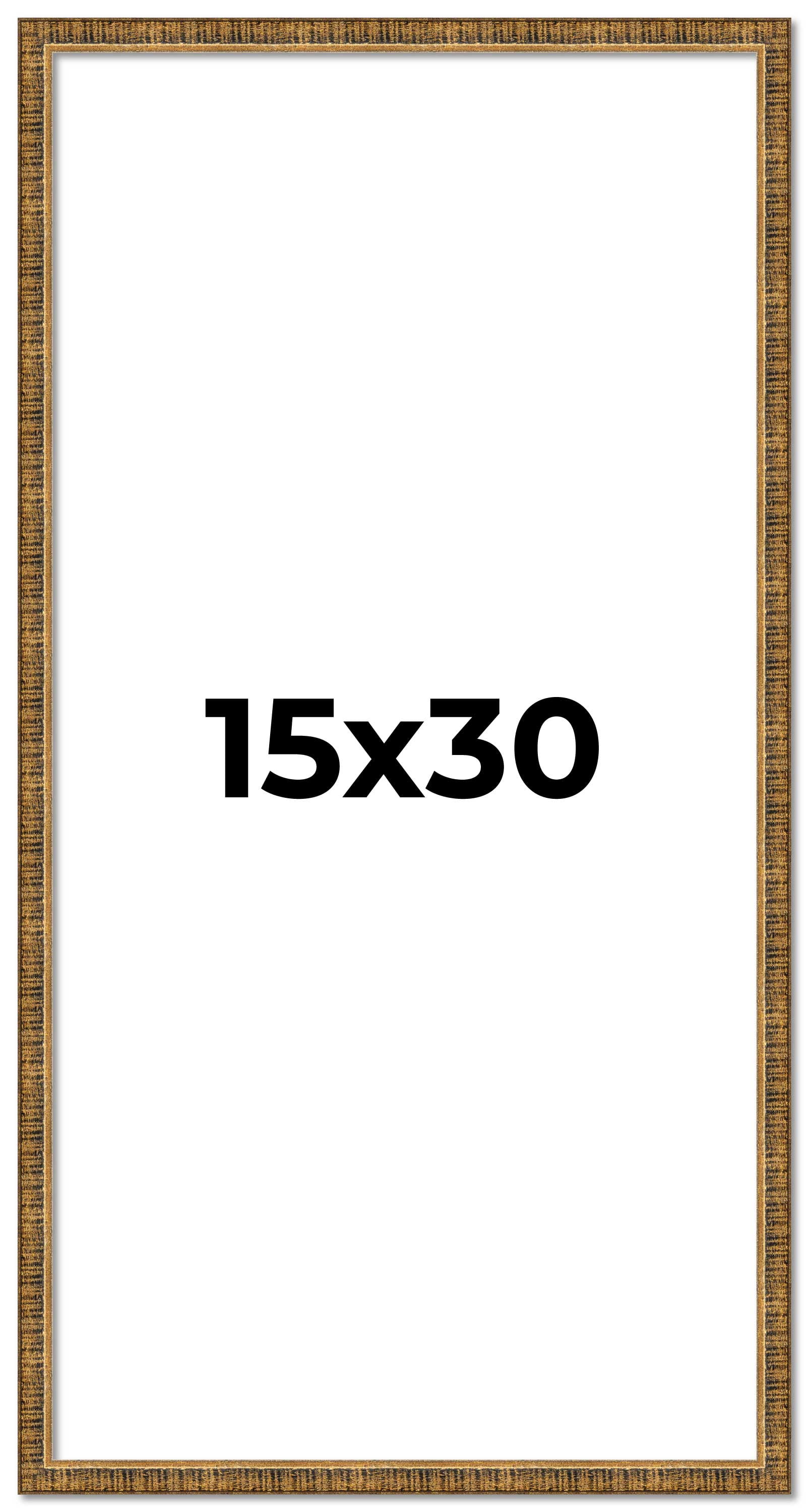 15x30 Frame Gold Solid Wood Picture Frame - Complete Modern Photo Frame ...