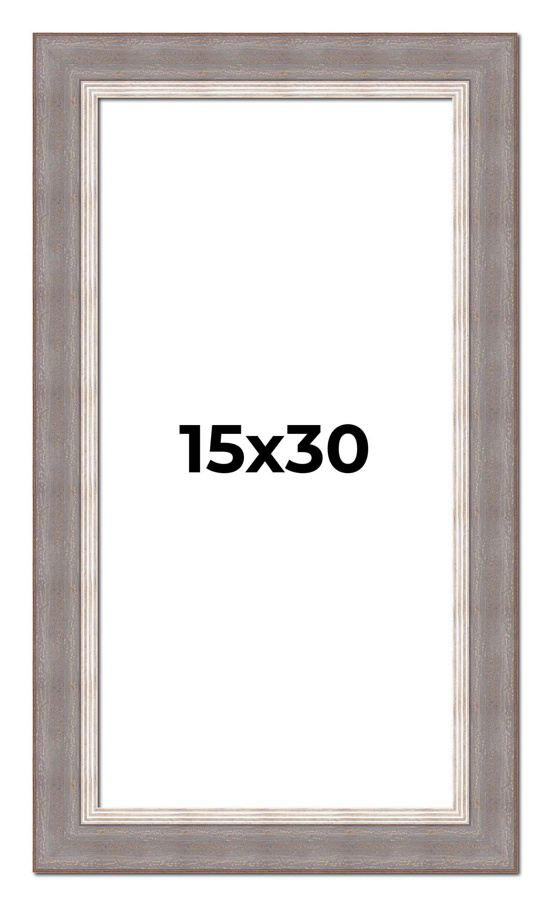 15x30 Frame Grey Real Wood Picture Frame Width 2.75 Inches | Interior ...