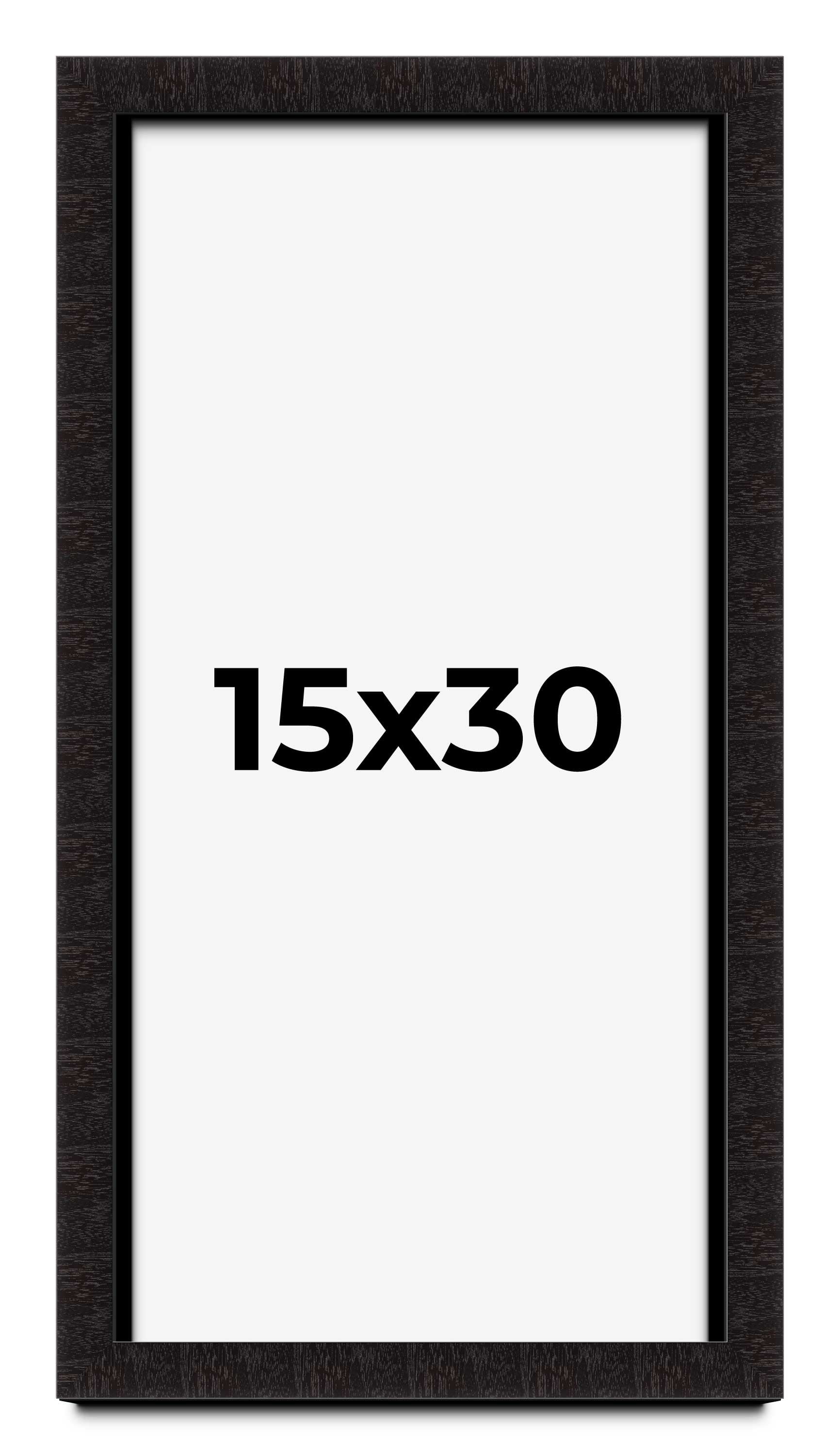 15x30 Shadow Box Black Solid Wood Display Picture Frame | 1 Inch Rabbet ...