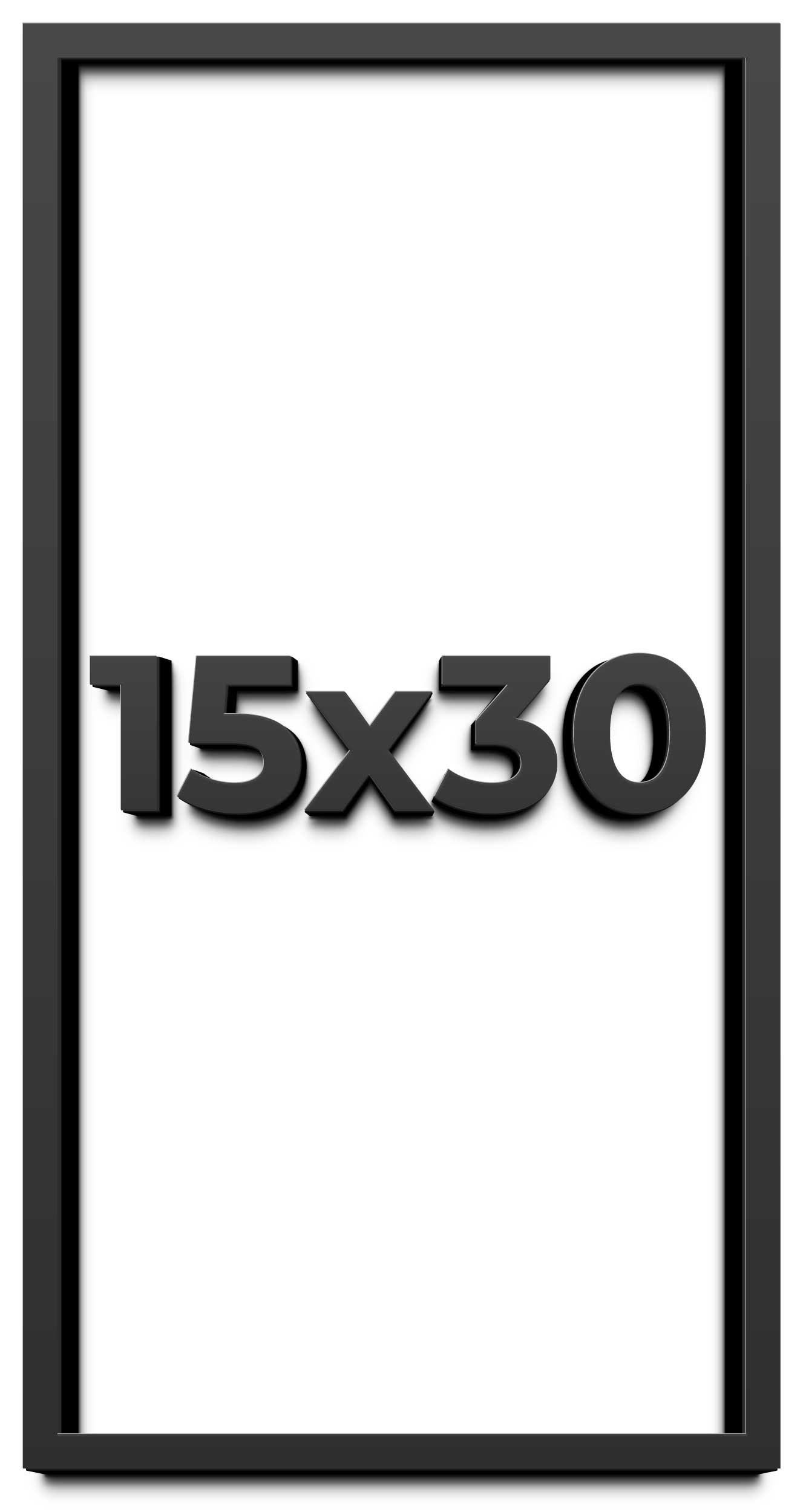 15x30 Shadow Box Frame Black | 1 inches Deep Real Wood Contemporary ...