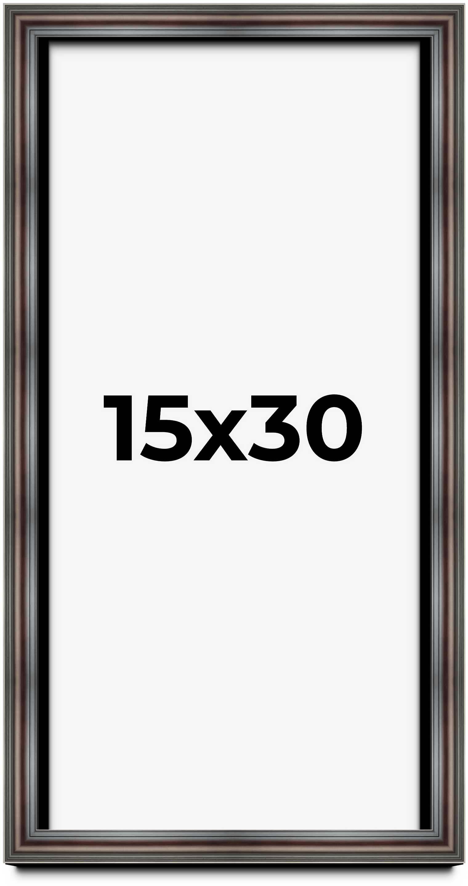 15x30 Shadow Box Frame Brown Cherry | 2.625 Inches Deep Pine Wood ...