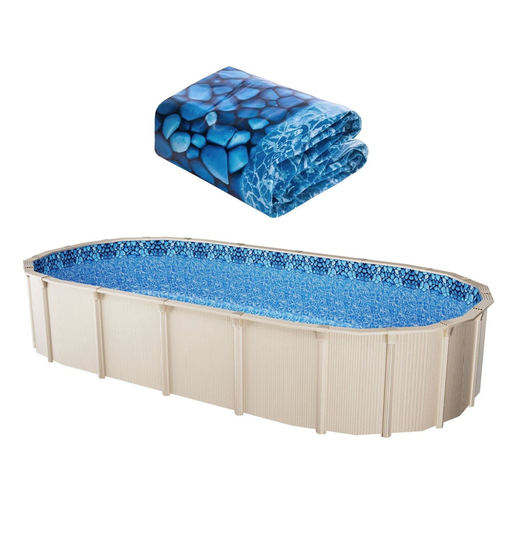 15x30ft Oval Pool Liner - Above Ground Pool Liners Overlap - Up to 54 ...