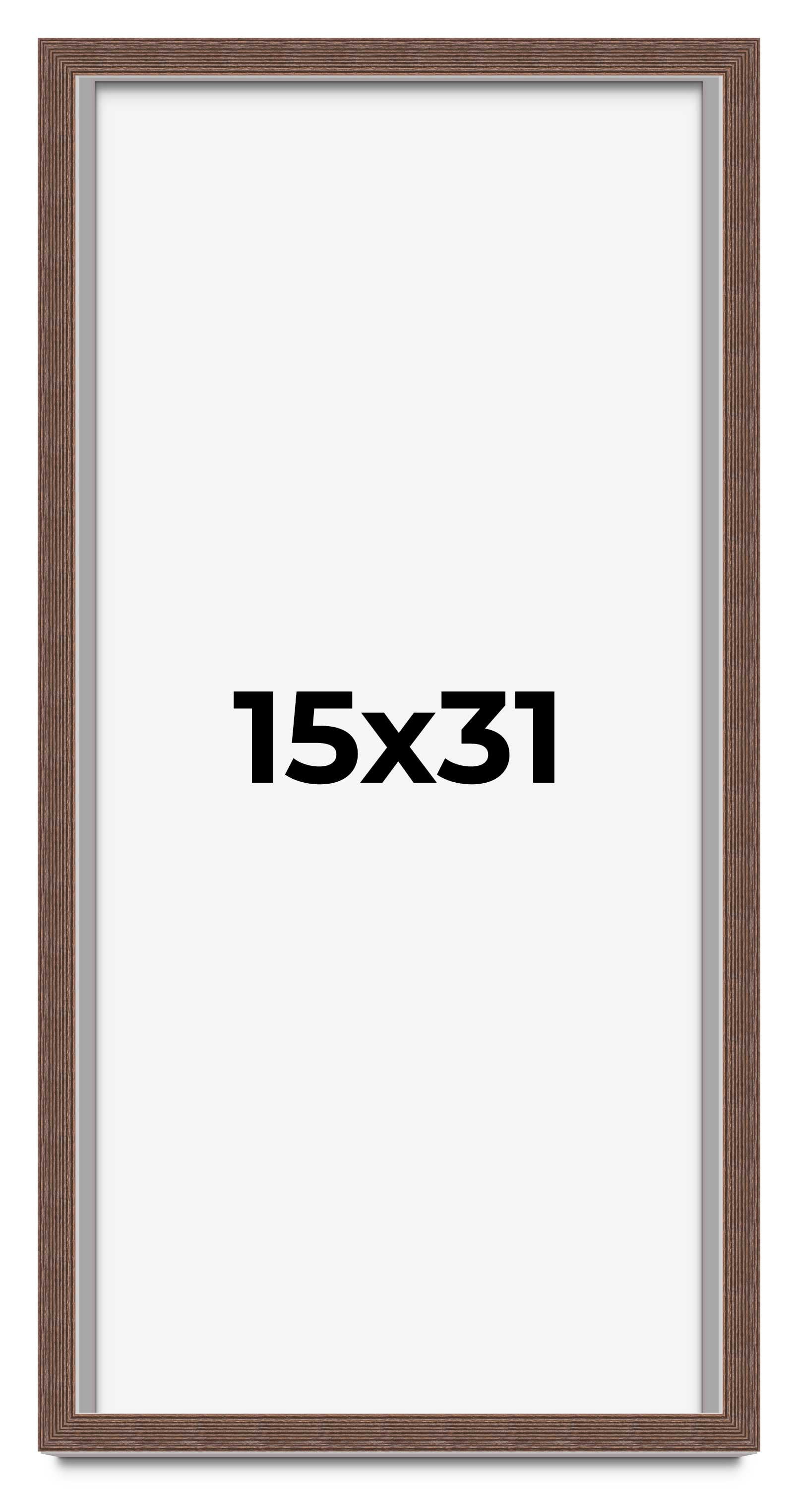 15x31 Shadow Box Frame Brown | 1.125 inches Deep Real Wood Rustic ...