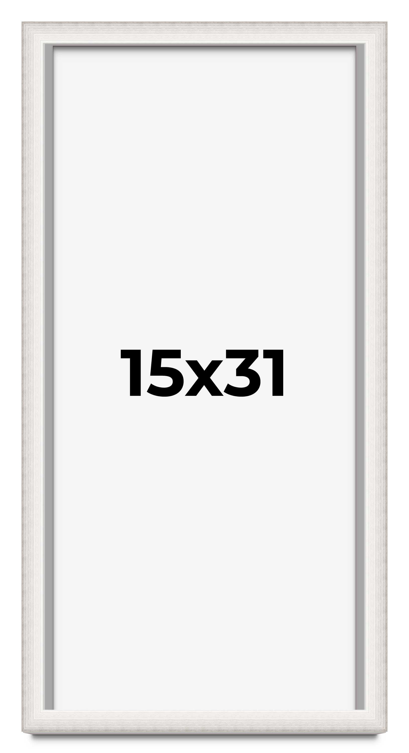 15x31 Shadow Box Silver Brushed Striped Display Frame | 1.625 Inches ...