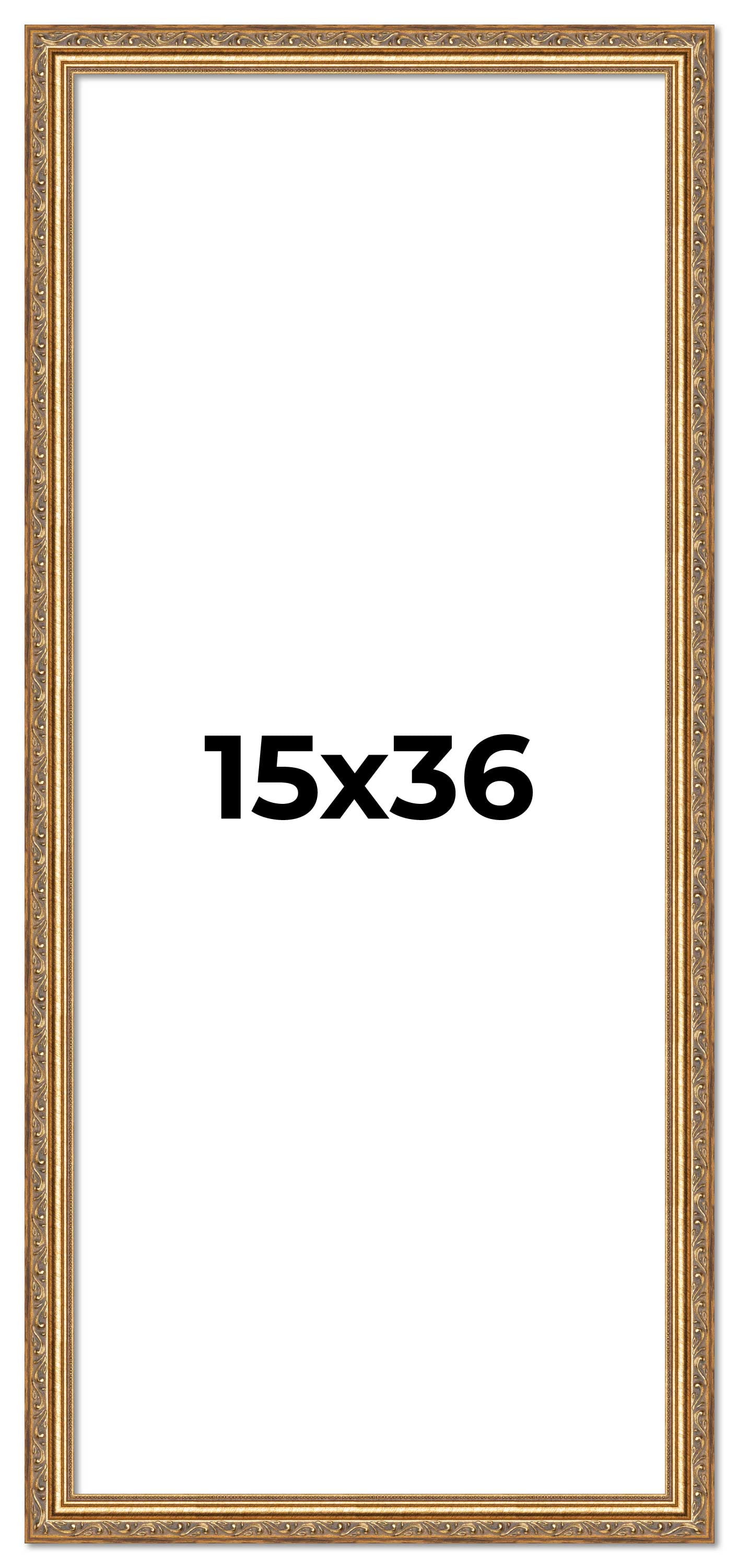 15x36 Frame Gold Solid Wood Picture Frame Width 1.25 Inches | Interior ...