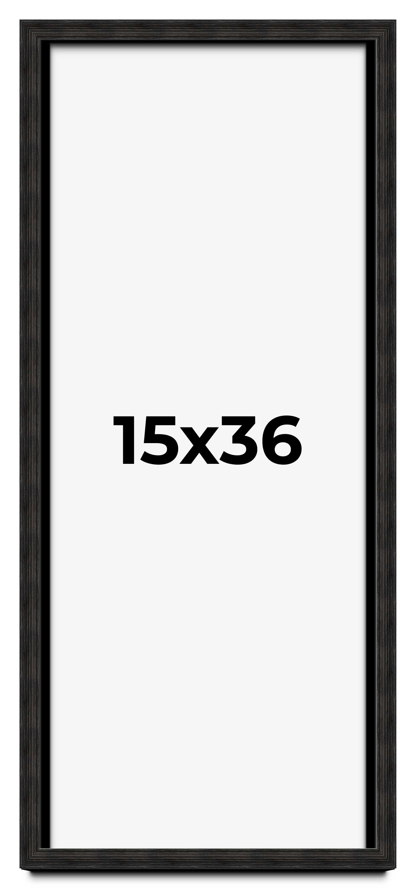 15x36 Shadow Box Black Rustic Barnwood Display Frame | 1.125 Inch Deep ...