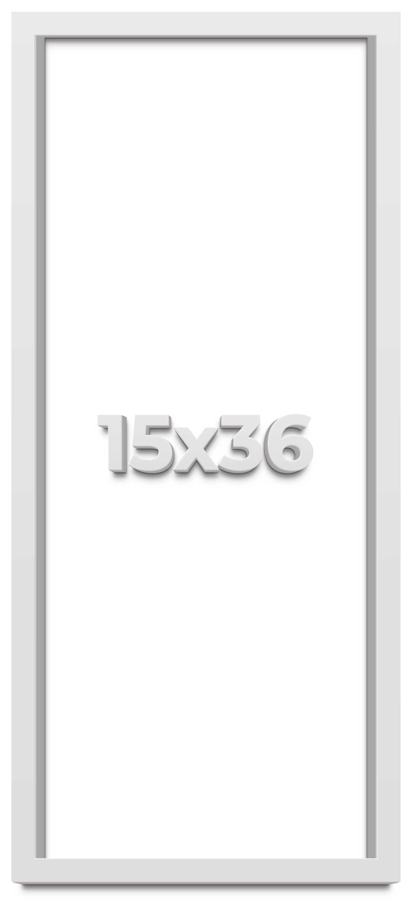 15x36 Shadow Box High Gloss White Display Frame | 1.625 Inches Deep | 1 ...