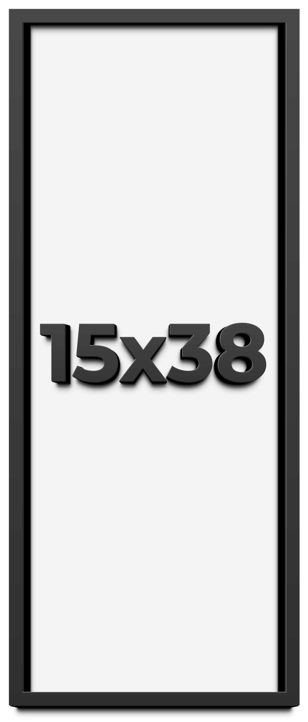 15x38 Shadow Box Frame Black | 1 inches Deep Real Wood Contemporary ...