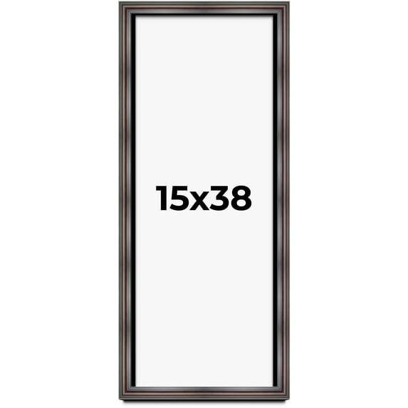 15x38 Shadow Box Frame Brown Cherry | 2.625 Inches Deep Pine Wood ...