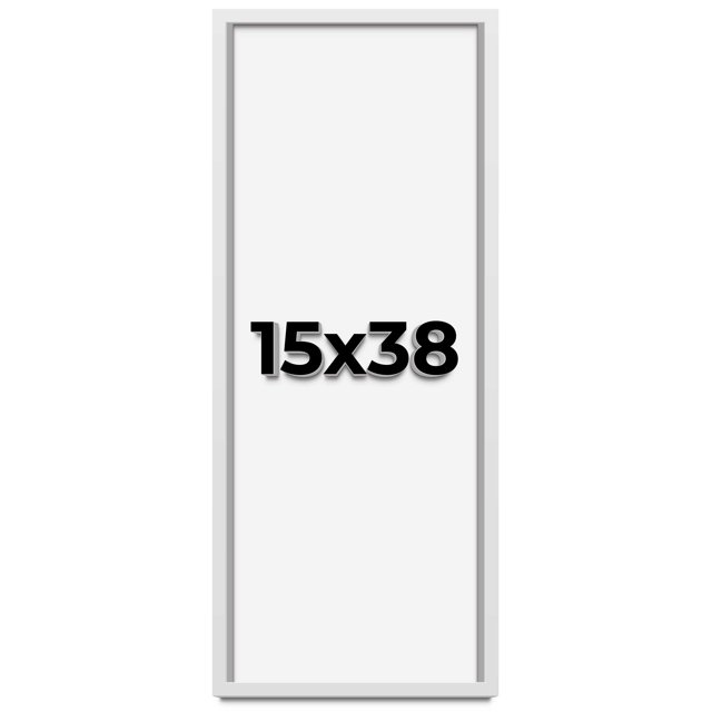 15x38 Shadow Box Frame White | 1 Inches Deep Real Wood Contemporary ...