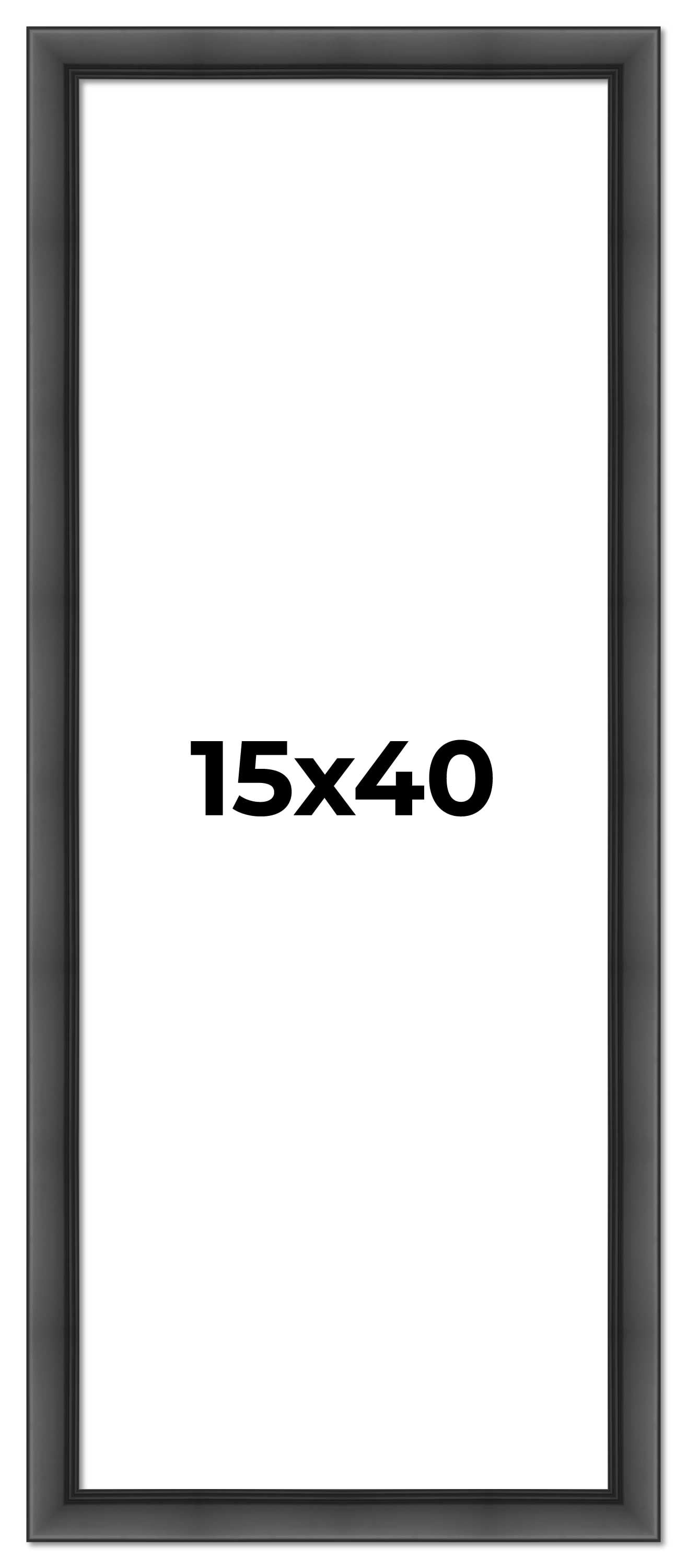 15x40 Frame Black Passaggi Solid Wood Picture Frame Width 1.5 Inches ...