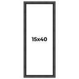 15x40 Frame Black Passaggi Solid Wood Picture Frame Width 1.5 Inches ...