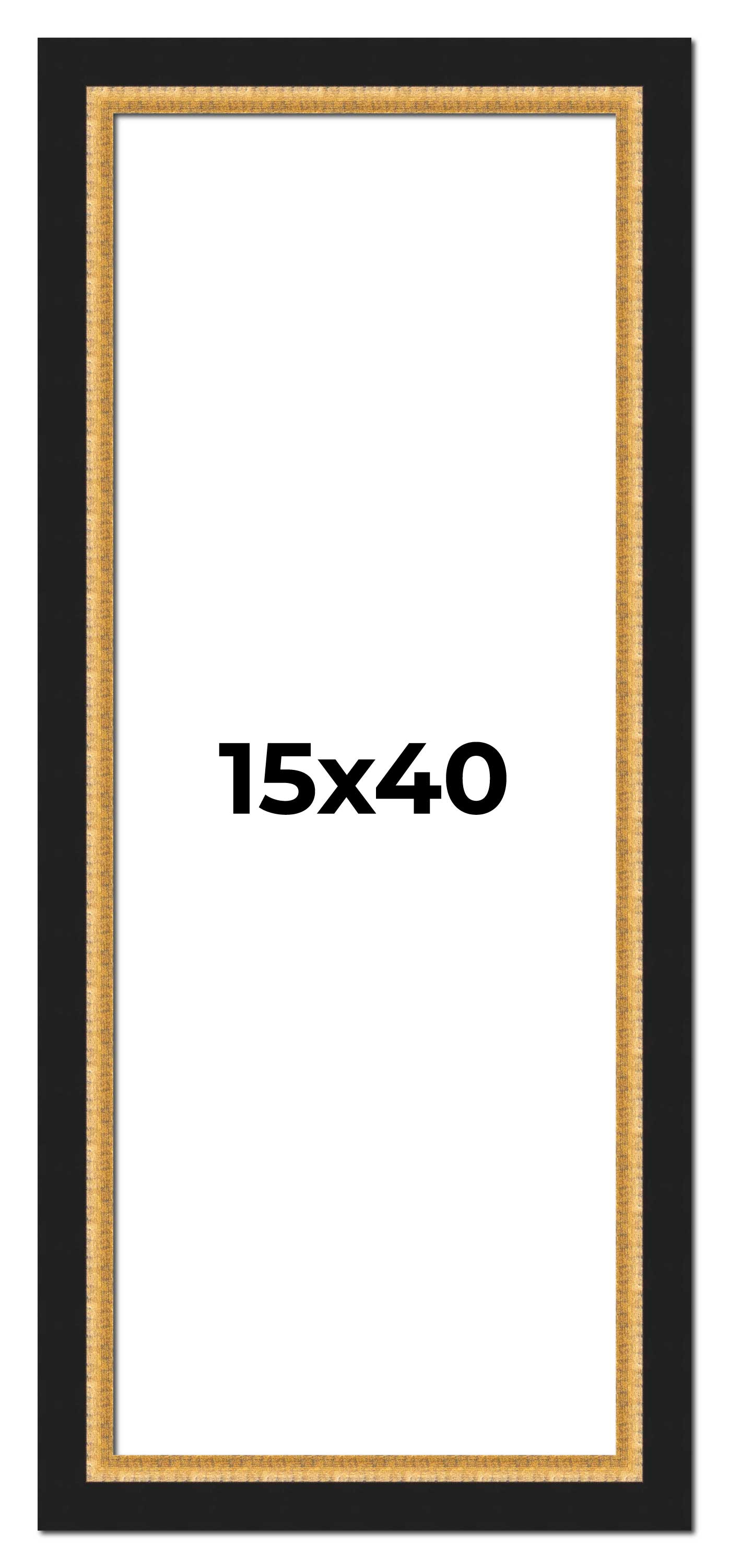 15x40 Frame Gold Real Wood Picture Frame Width 2.25 Inches | Interior ...