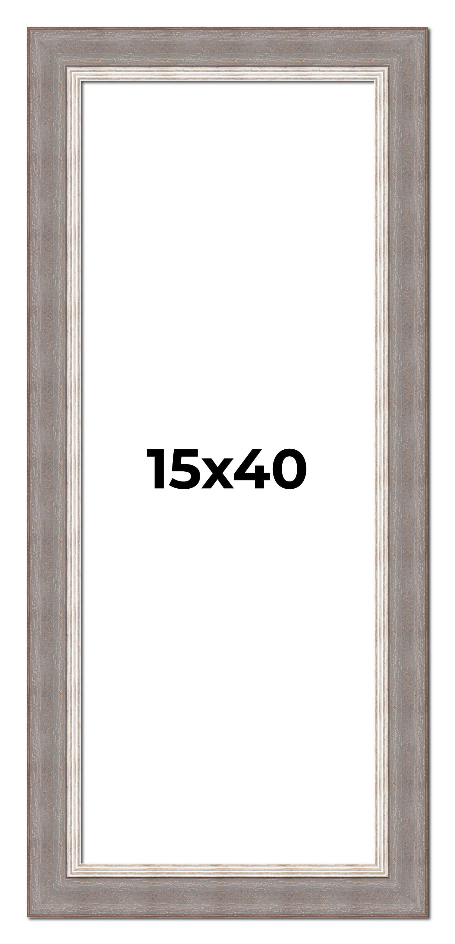 15x40 Frame Grey Real Wood Picture Frame Width 2.75 Inches | Interior ...