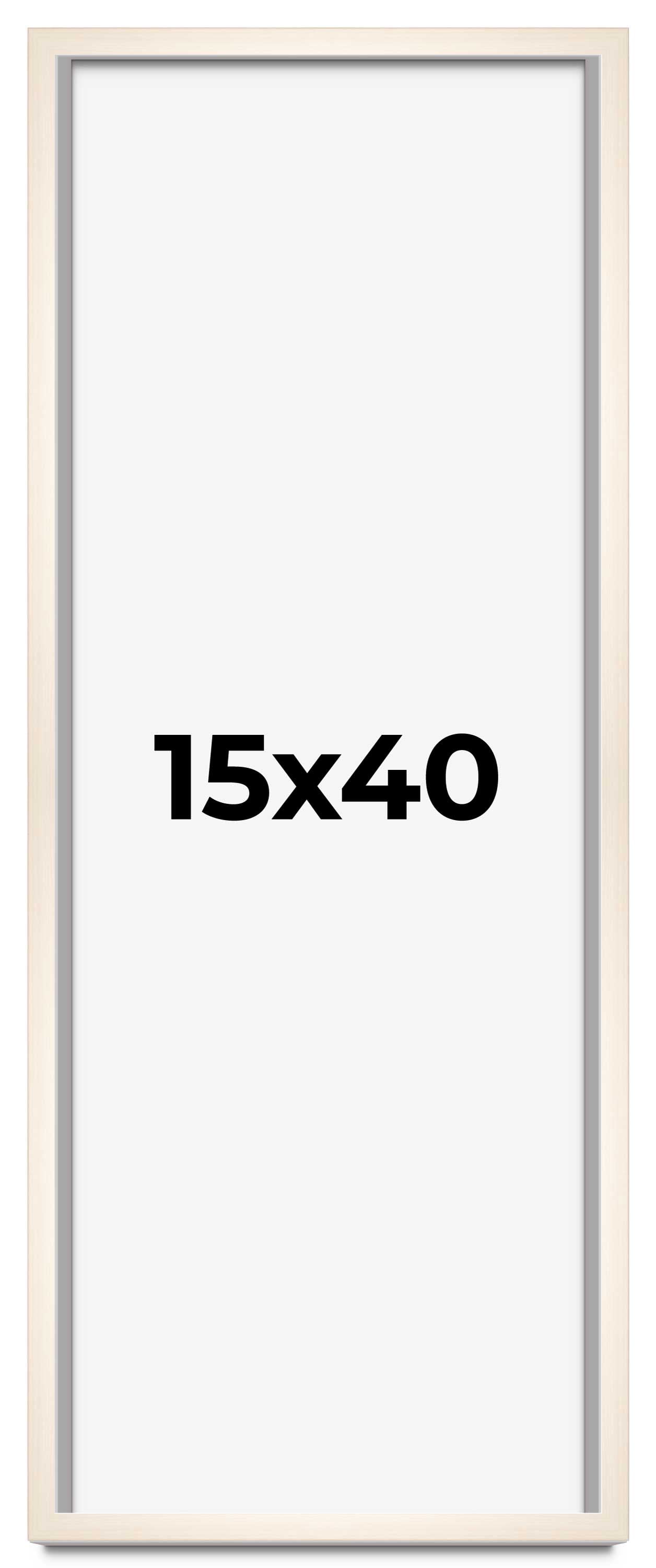 15x40 Frame White Wash Solid Wood Picture Frame | 0.75 Inch Moulding ...