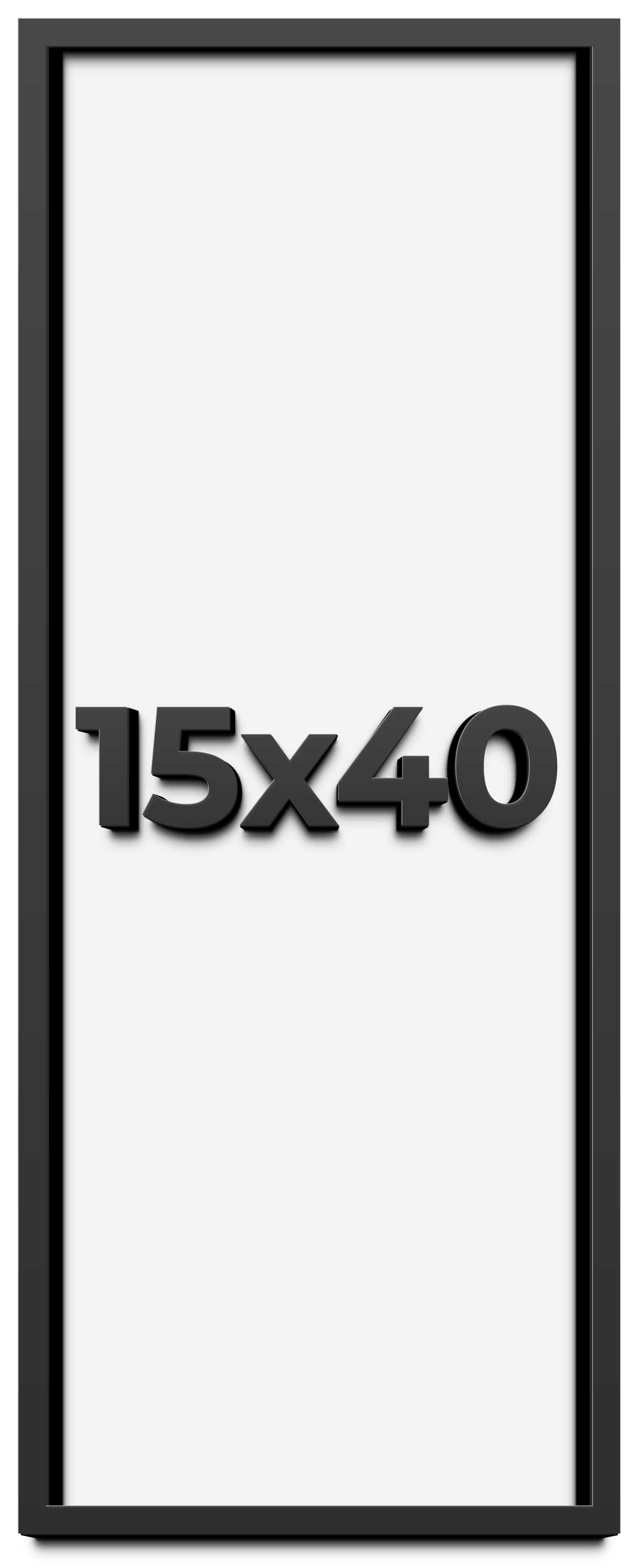 15x40 Shadow Box Frame Black | 1 inches Deep Real Wood Contemporary ...