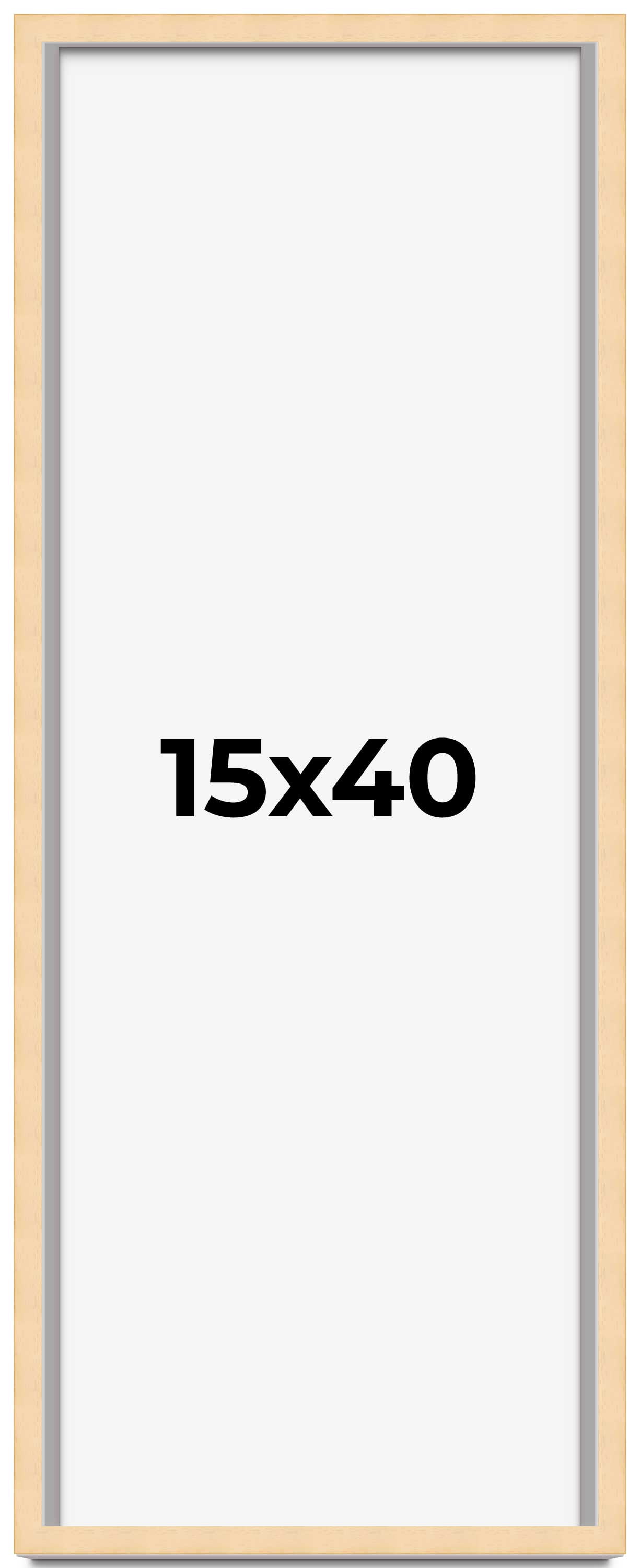 15x40 Shadow Box Frame Brown | 0.875 Inches Deep Real Wood Contemporary ...