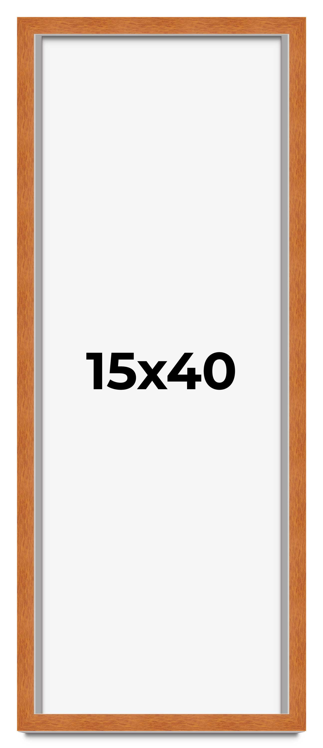15x40 Shadow Box Frame Brown | 0.875 Inches Deep Real Wood Contemporary ...