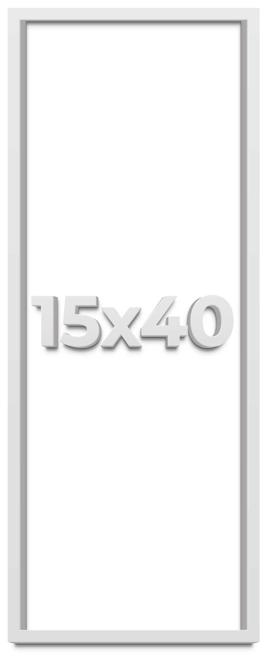 15x40 Shadow Box Frame White | 2 Inches Deep Real Wood Contemporary ...
