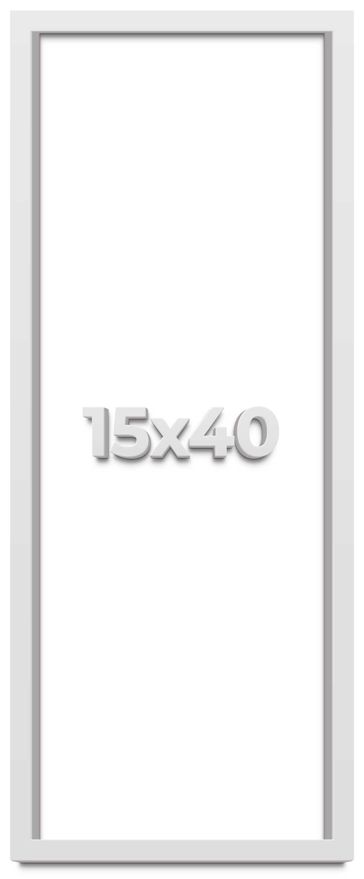 15x40 Shadow Box High Gloss White Display Frame | 1.625 Inches Deep | 1 ...