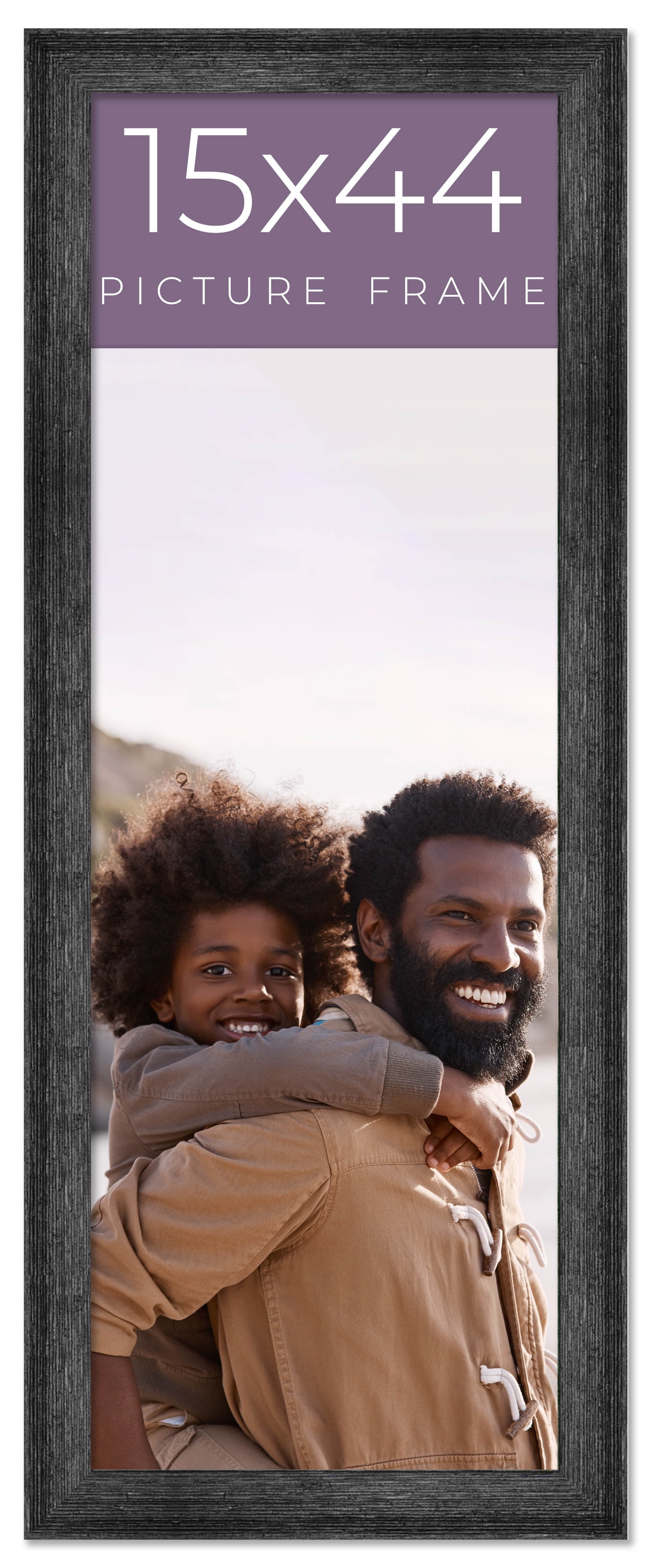 15x44 Frame Black Real Wood Picture Frame Width 1.5 inches | Interior ...