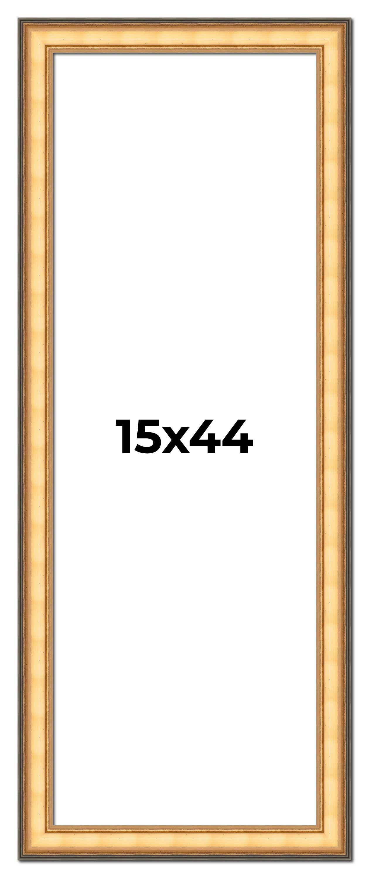 15x44 Frame Gold Plein Aire Solid Wood Picture Frame Width 2 Inches ...