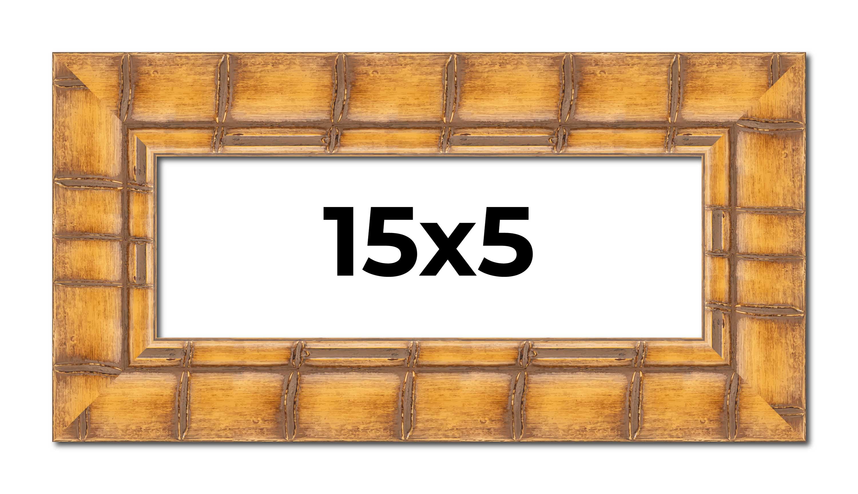 15x5 Frame Beige Real Wood Picture Frame Width 3 inches | Interior ...