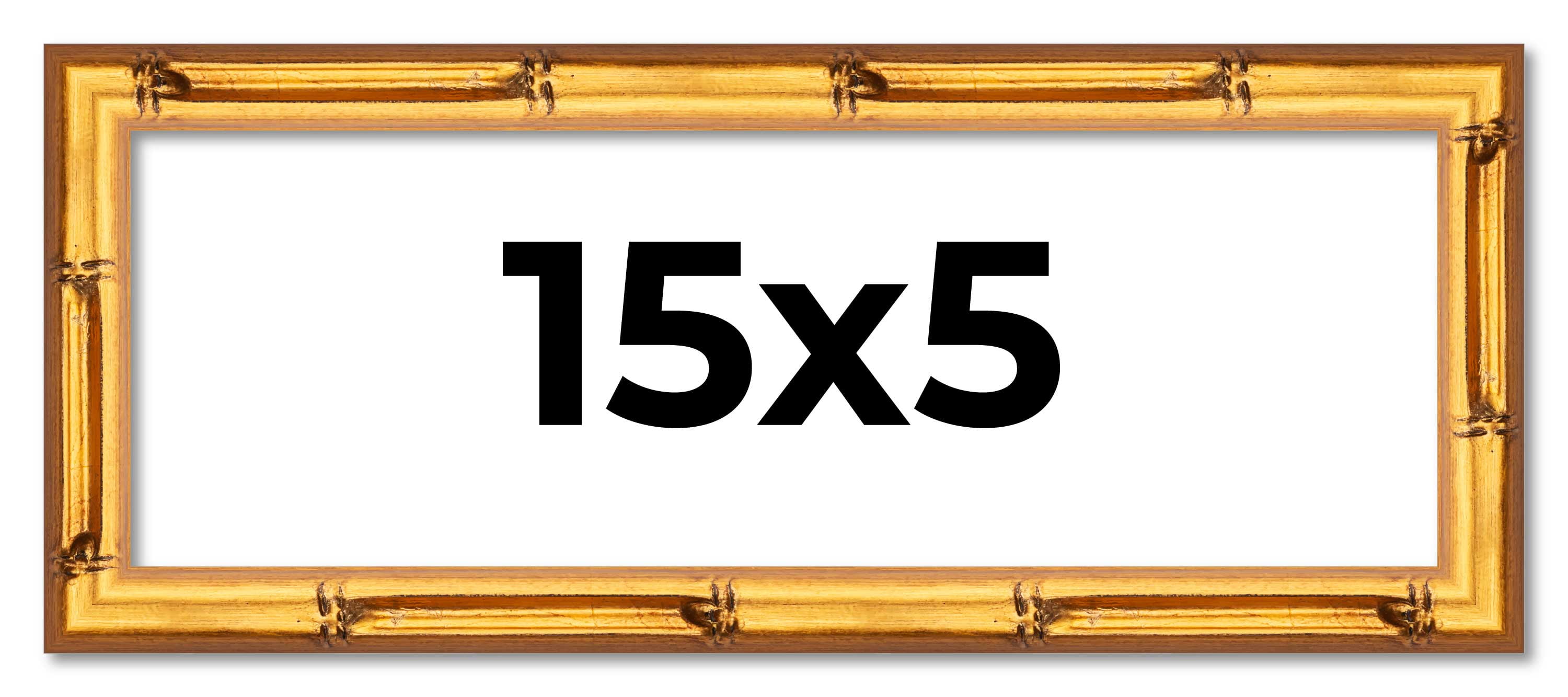 15x5 Frame Gold Bamboo Picture Frame - Complete Modern Photo Frame ...