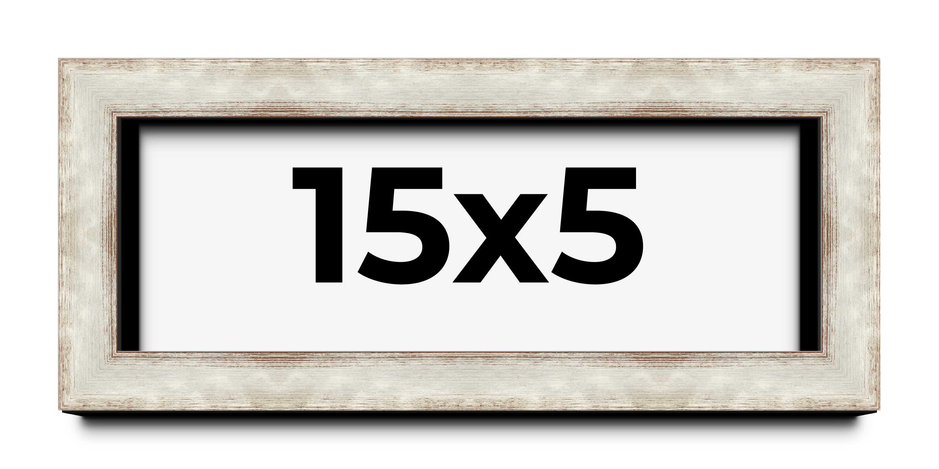15x5 IN Shadow Box Frame Silver | 1.625 Inches Deep Real Wood ...