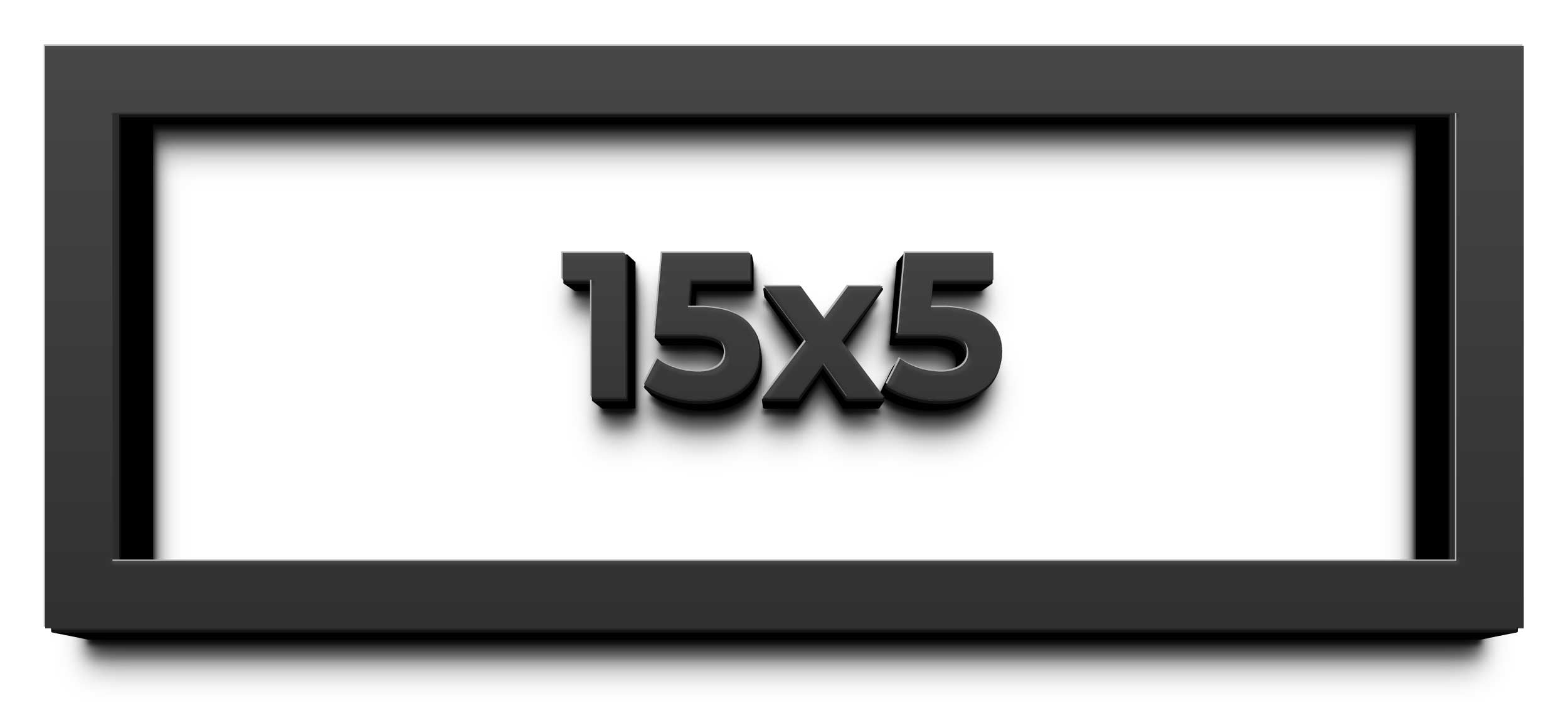 15x5 Shadow Box Frame Black | 1 inches Deep Real Wood Contemporary ...