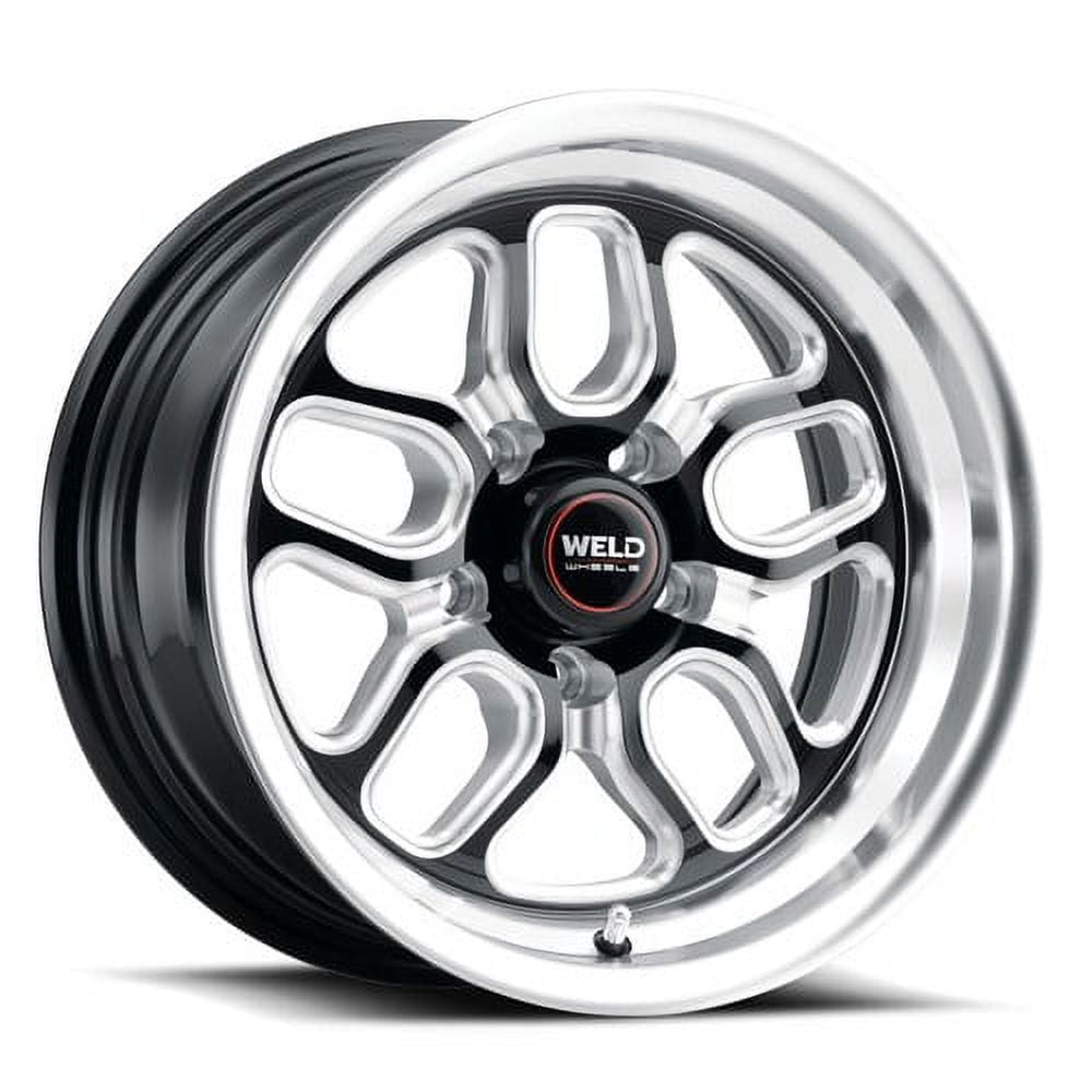15x5 WELD Performance S107 Laguna Gloss Black and Milled Wheel 5x4.5 ...
